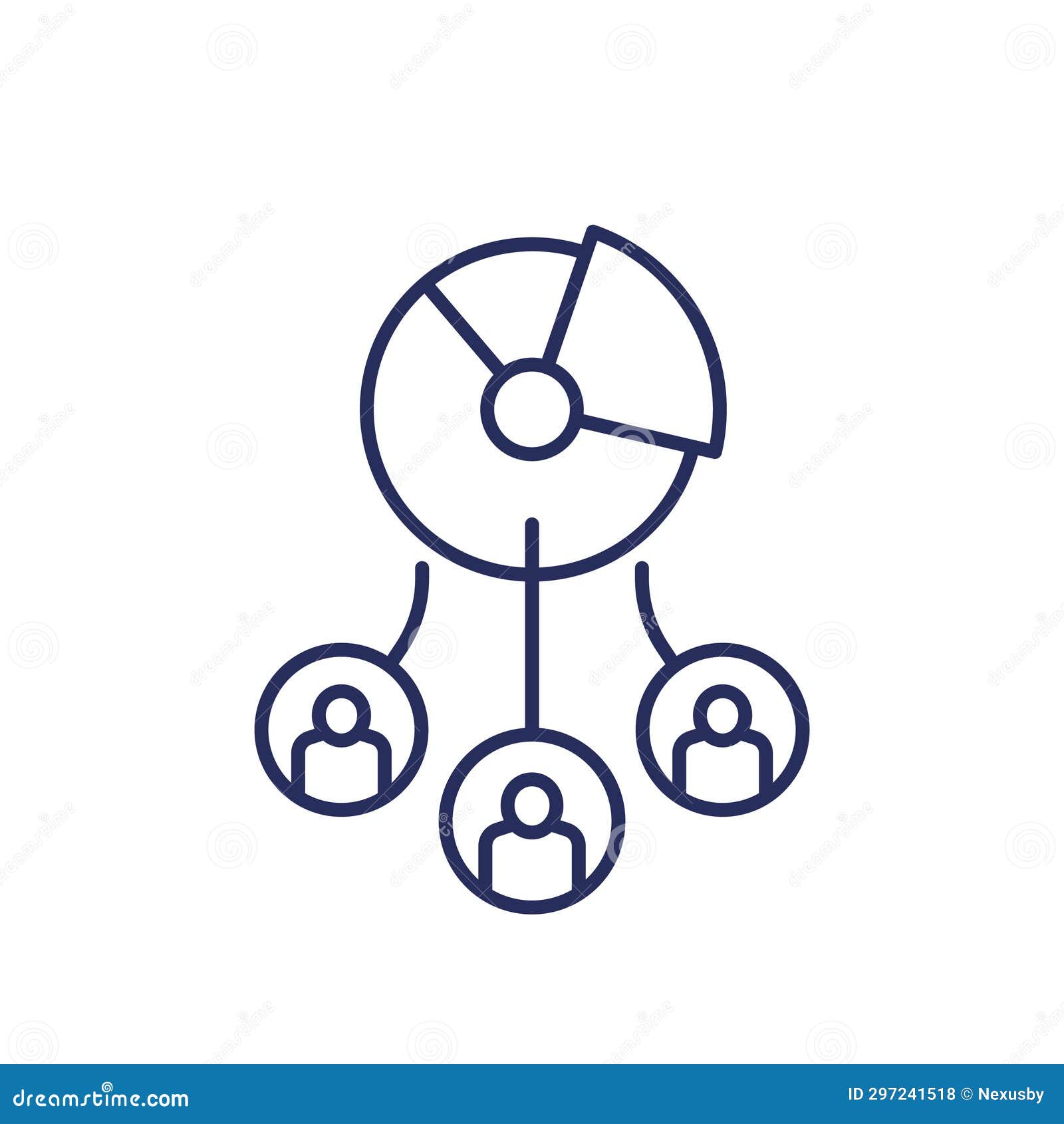 Customer Segmentation Line Icon, Vector Stock Vector - Illustration of ...