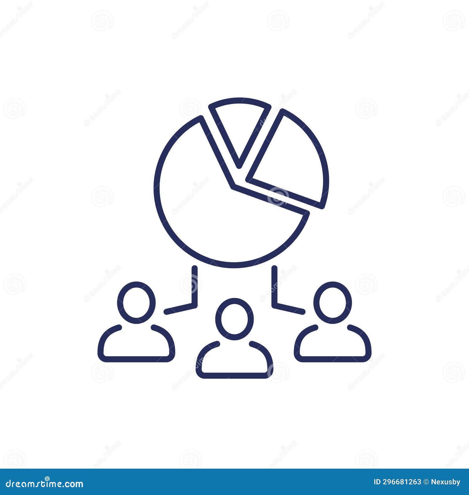Customer Segmentation Icon With A Graph Cartoon Vector 297240973
