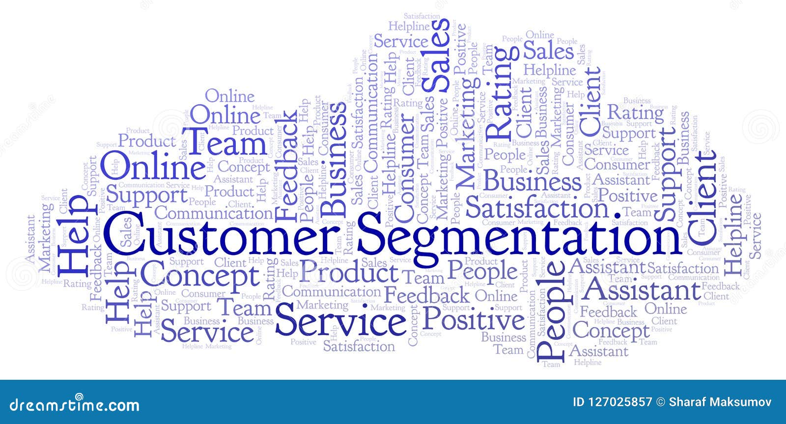 Customer Segmentation Word Cloud. Stock Illustration - Illustration of ...