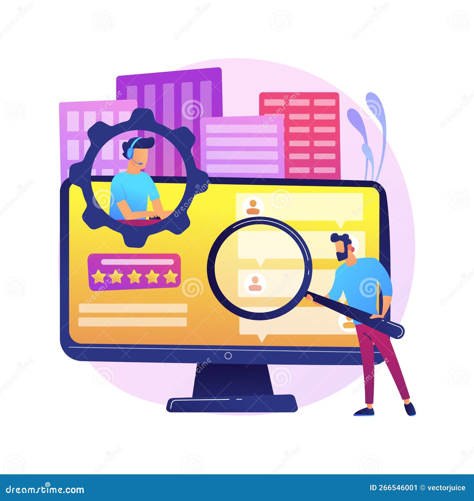 Customer Self-service Abstract Concept Vector Illustration Stock Vector ...