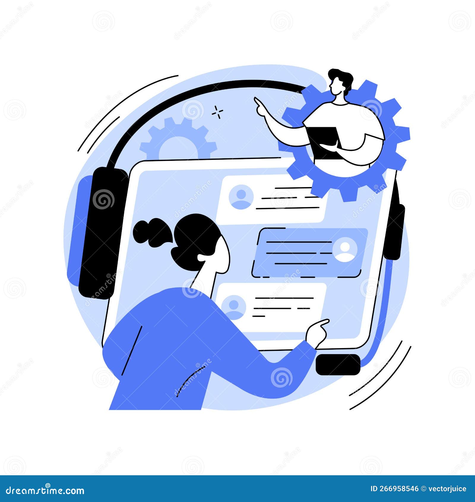 Customer Self-service Abstract Concept Vector Illustration Stock Vector ...