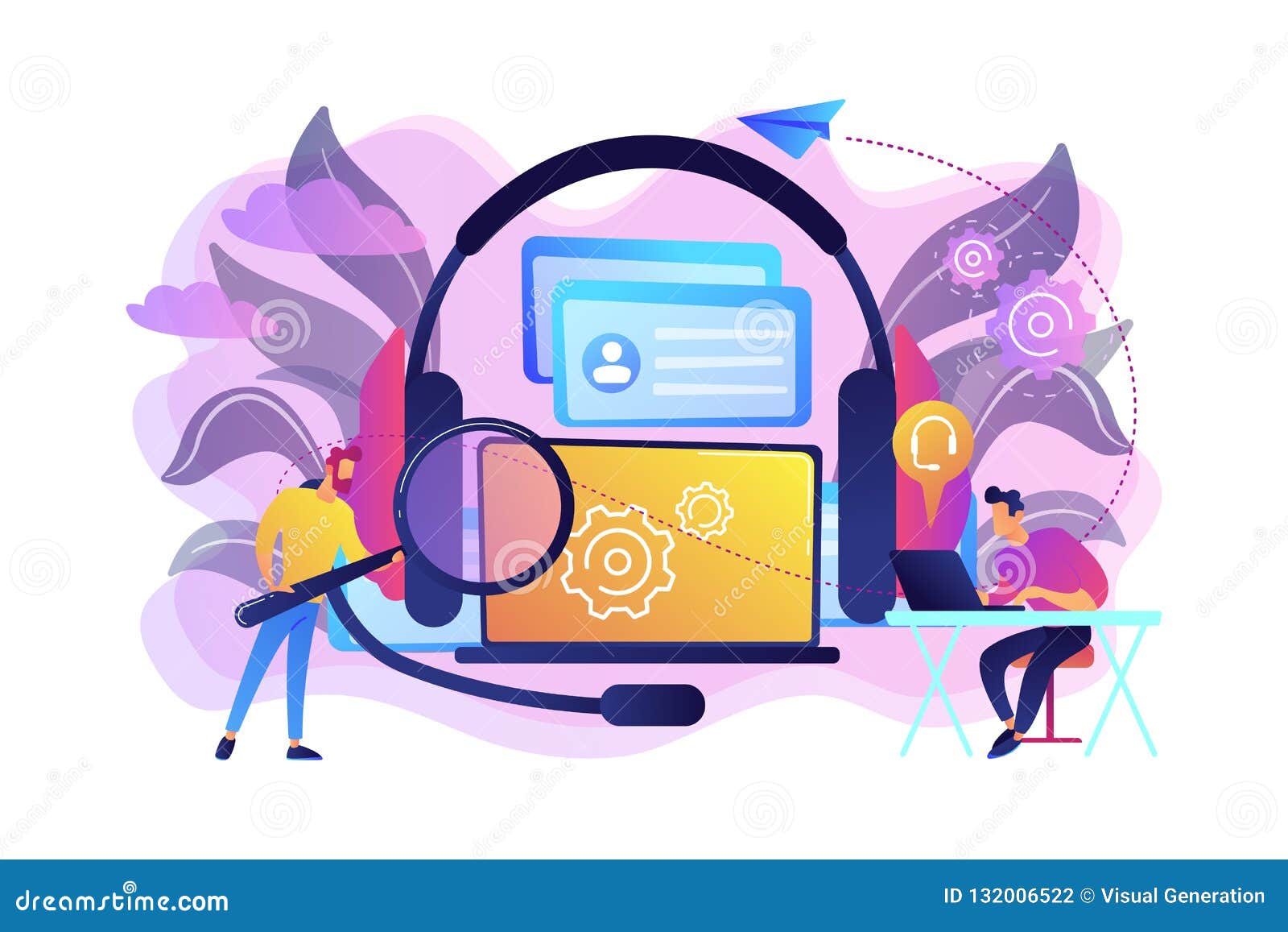 Customer Self-service Concept Vector Illustration. Stock Vector ...