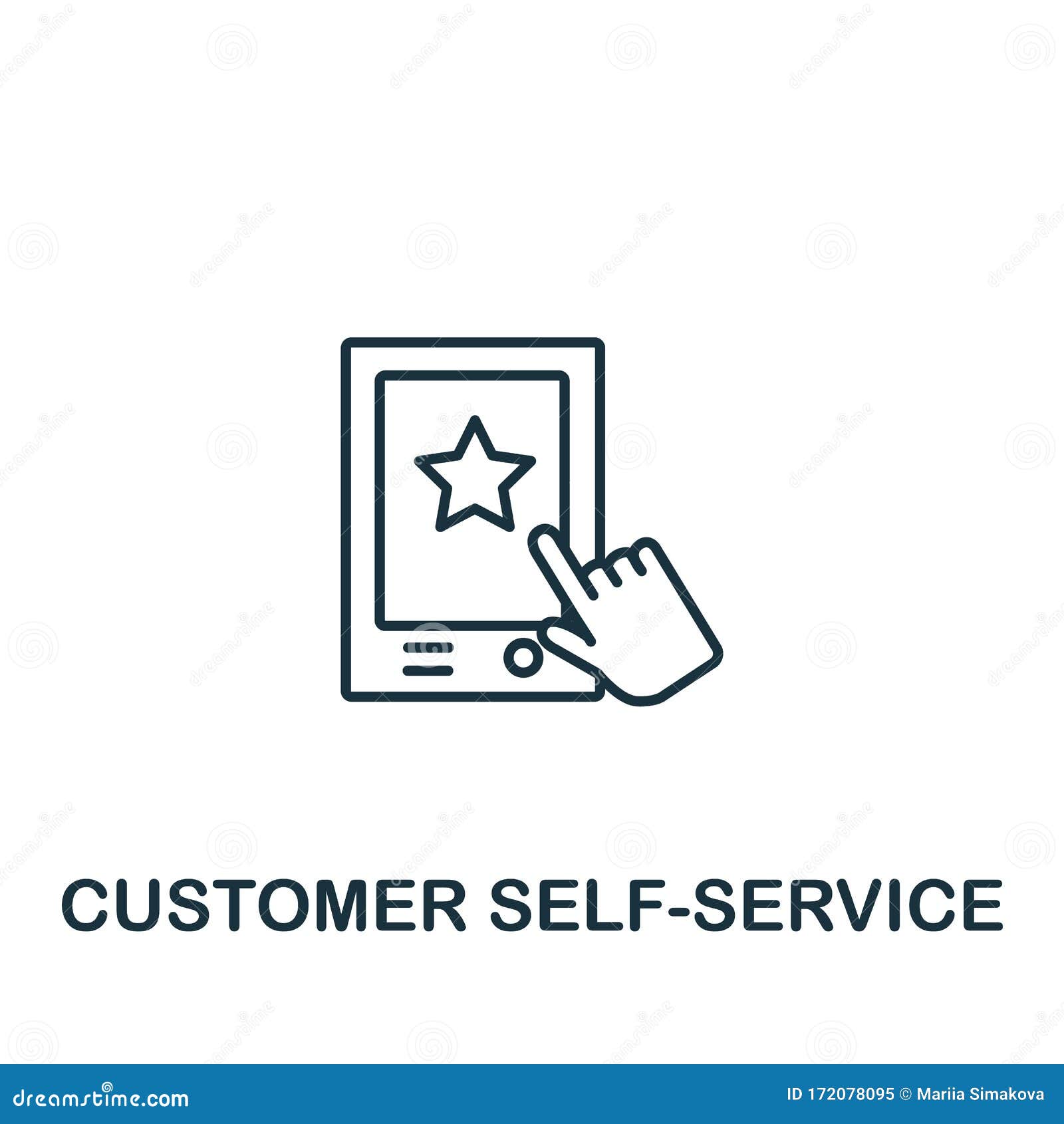 Customer Self-Service Icon from Customer Service Collection. Simple ...