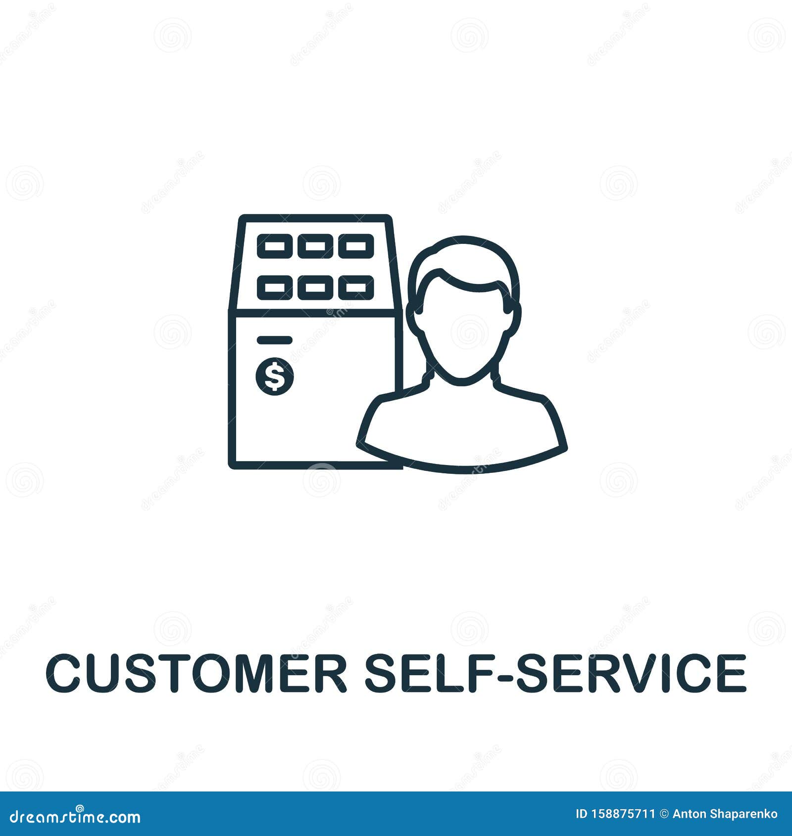 Customer Self-Service Outline Icon. Thin Line Concept Element from ...