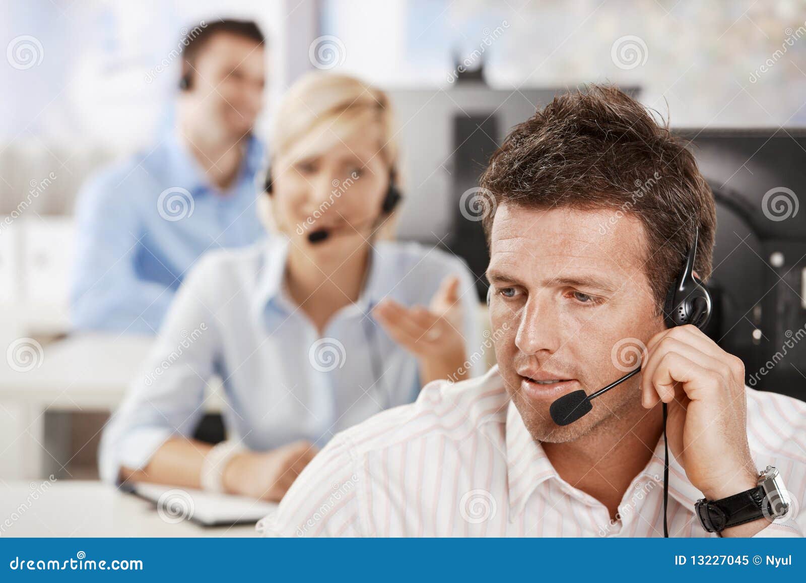 Customer service stock image. Image of blue, adult, indoor - 13227045