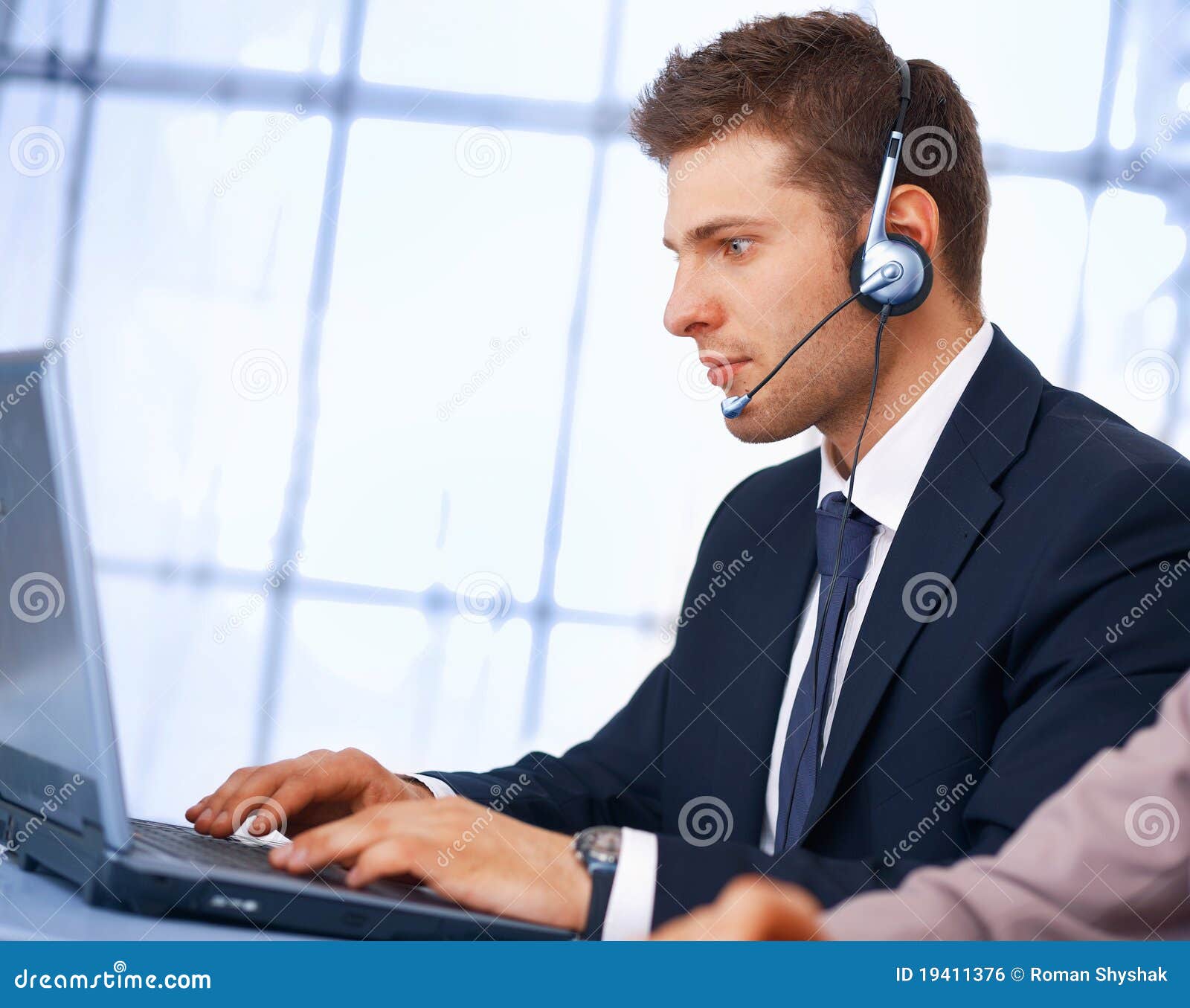 Customer service. stock photo. Image of smile, line, office - 19411376