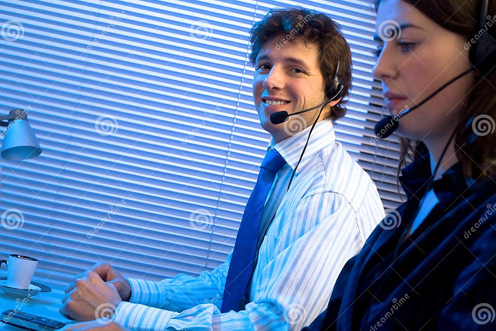 Customer Service stock photo. Image of friendly, blue - 4033762