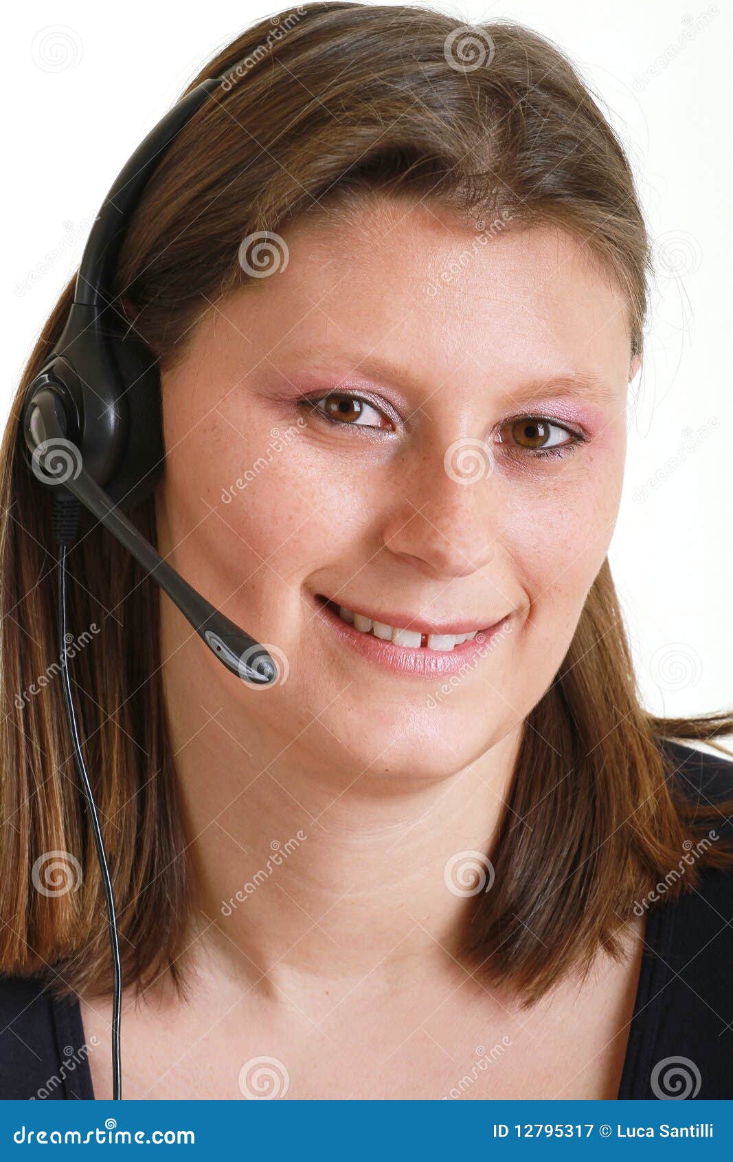 Customer service agent stock image. Image of headphones - 12795317