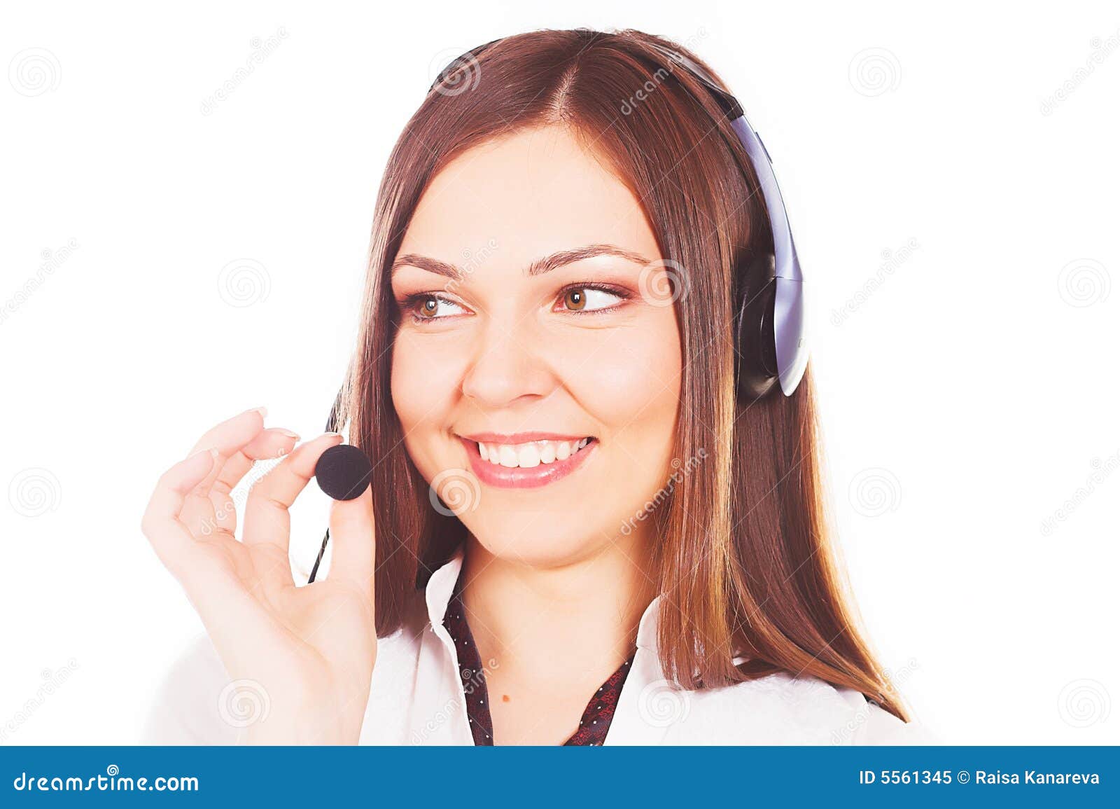 Customer service agent stock image. Image of headphone - 5561345