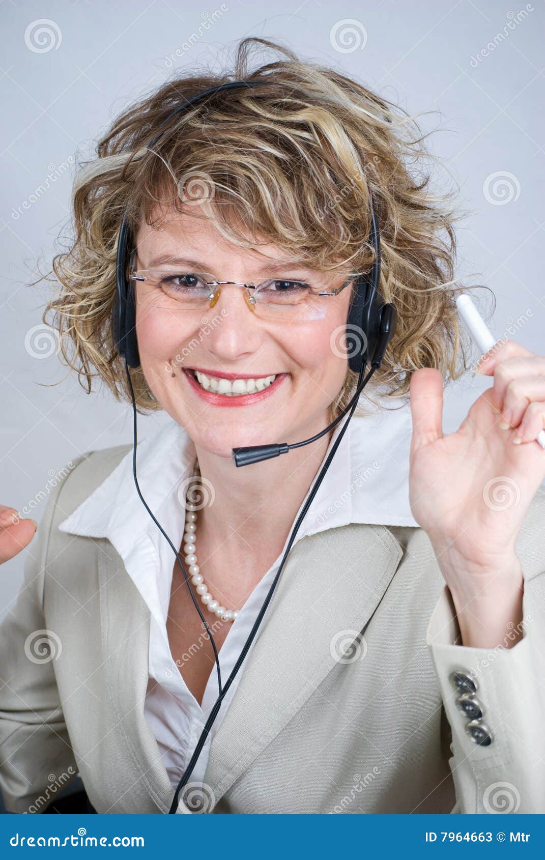Customer service agent stock image. Image of person, friendly - 7964663