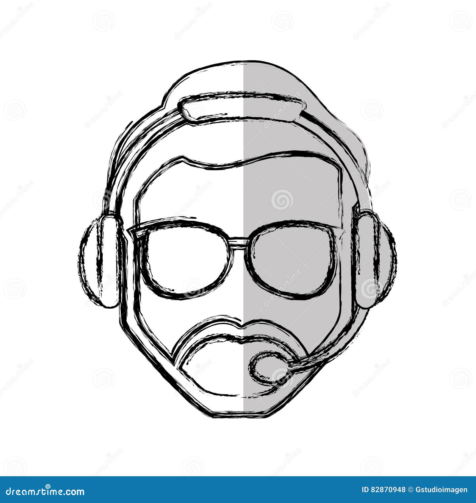 Customer Service Agent Avatar Stock Illustration - Illustration of clip ...