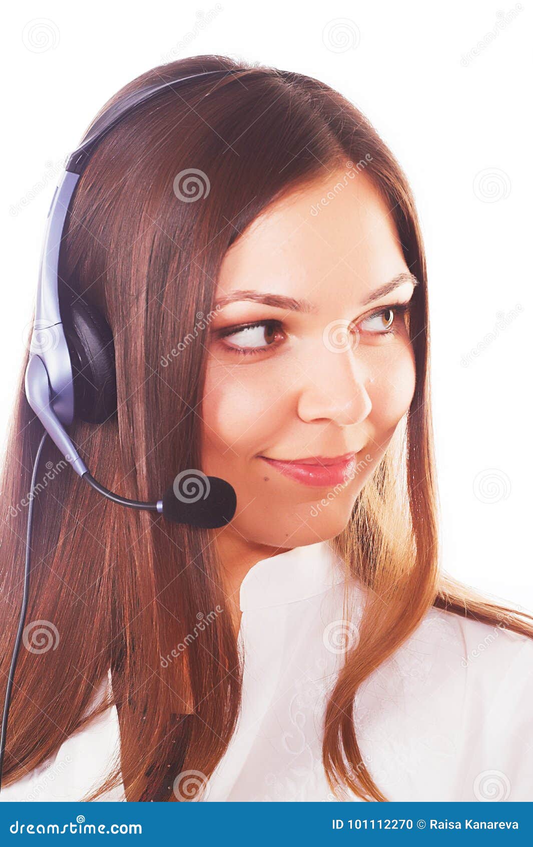 Customer service agent stock photo. Image of microphone - 101112270