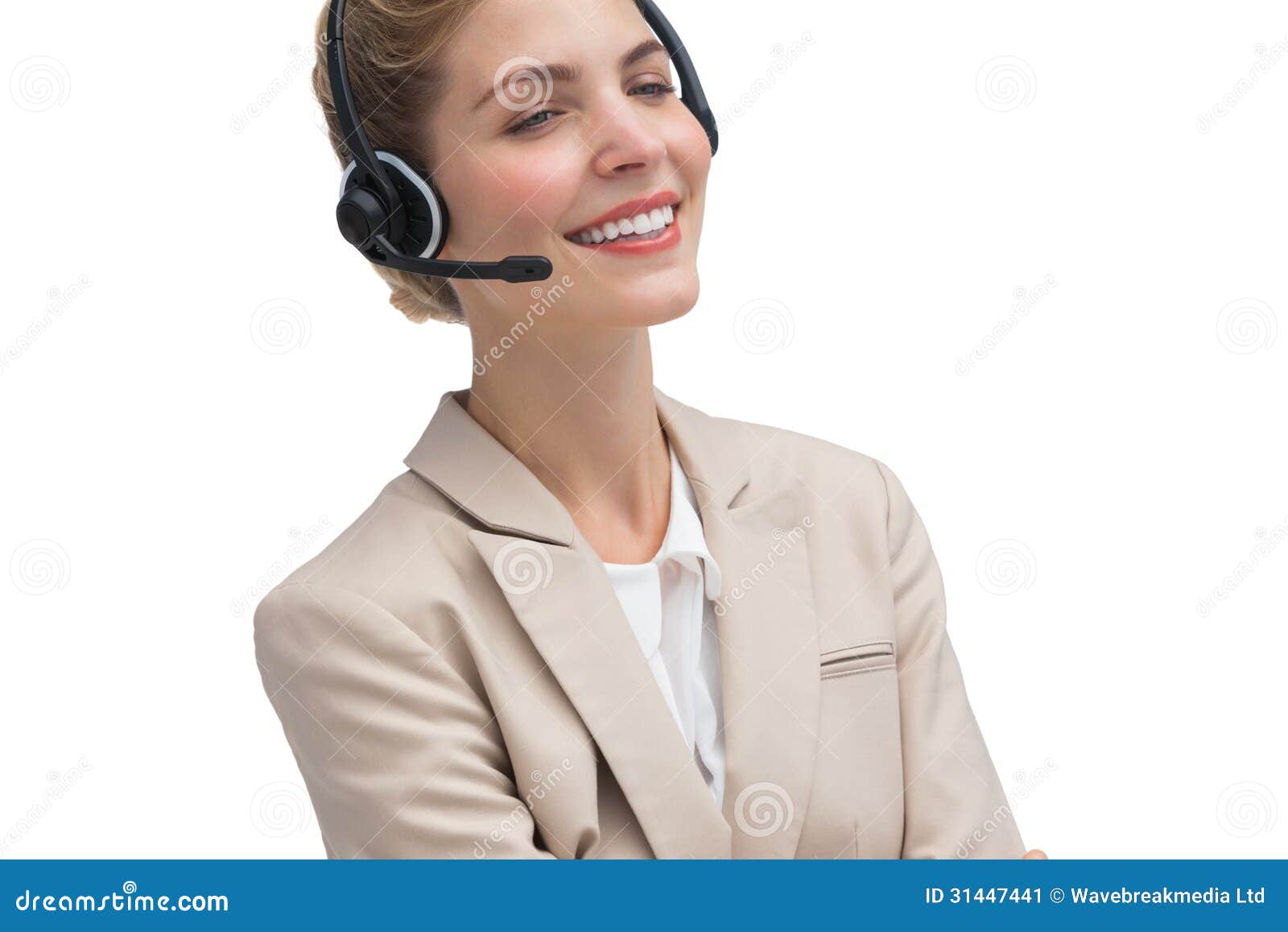 Customer Service Agent Smiling at the Camera Stock Image - Image of ...