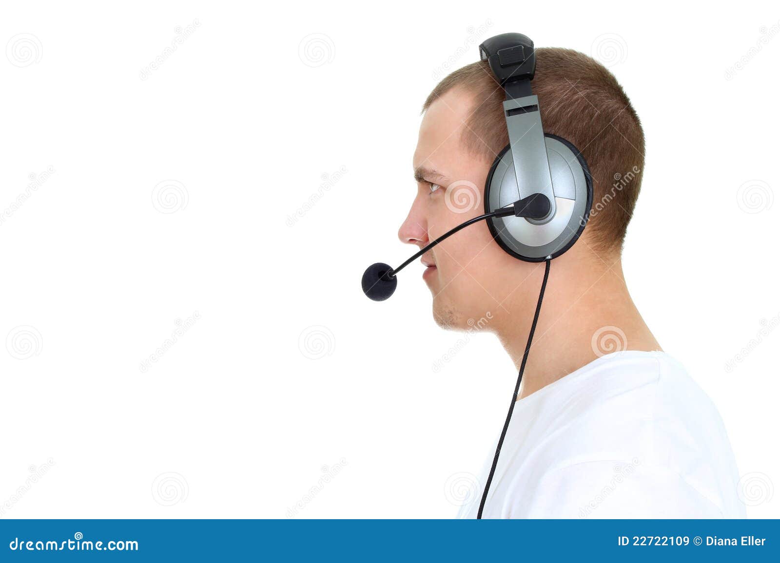 Customer Service Agent Talking on Headset Stock Image - Image of ...