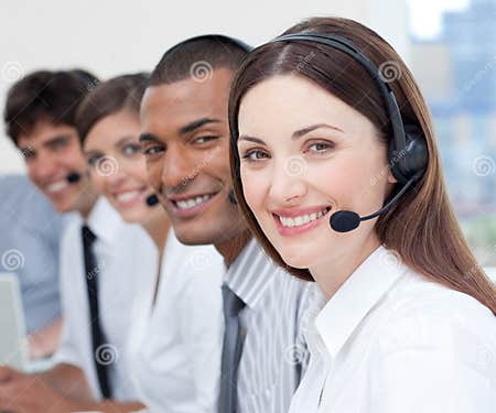 Customer Service Agents Showing Diversity Stock Photo - Image of fresh ...