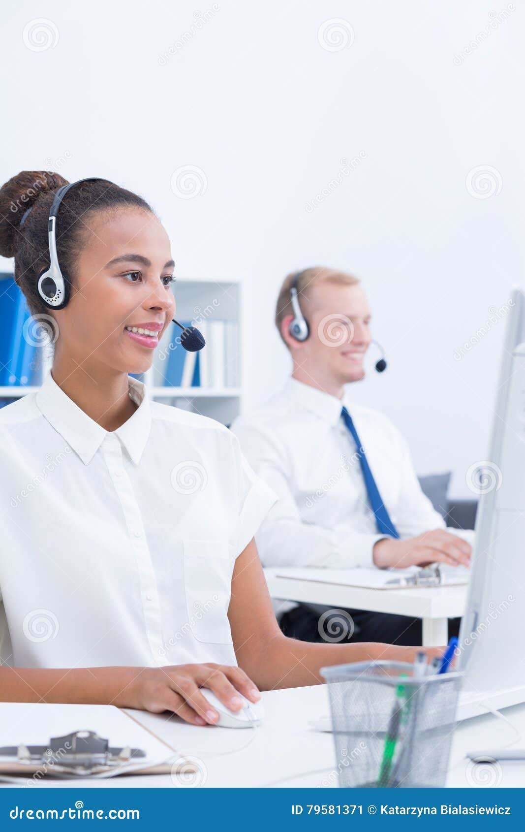 Customer service agents stock image. Image of consultant - 79581371