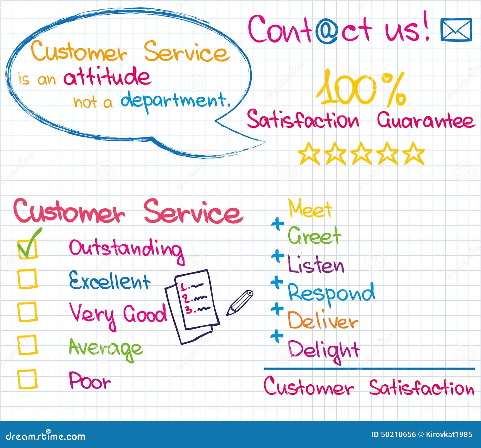 Customer Service approach stock vector. Illustration of girl - 50210656