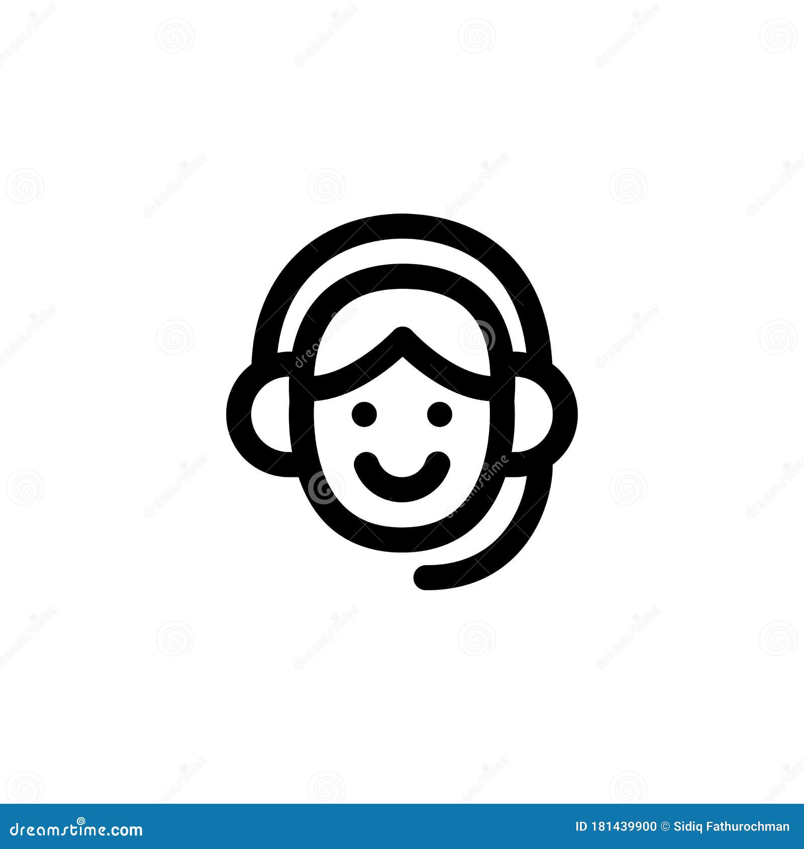 Customer Service Avatar Icon Stock Vector - Illustration of company ...