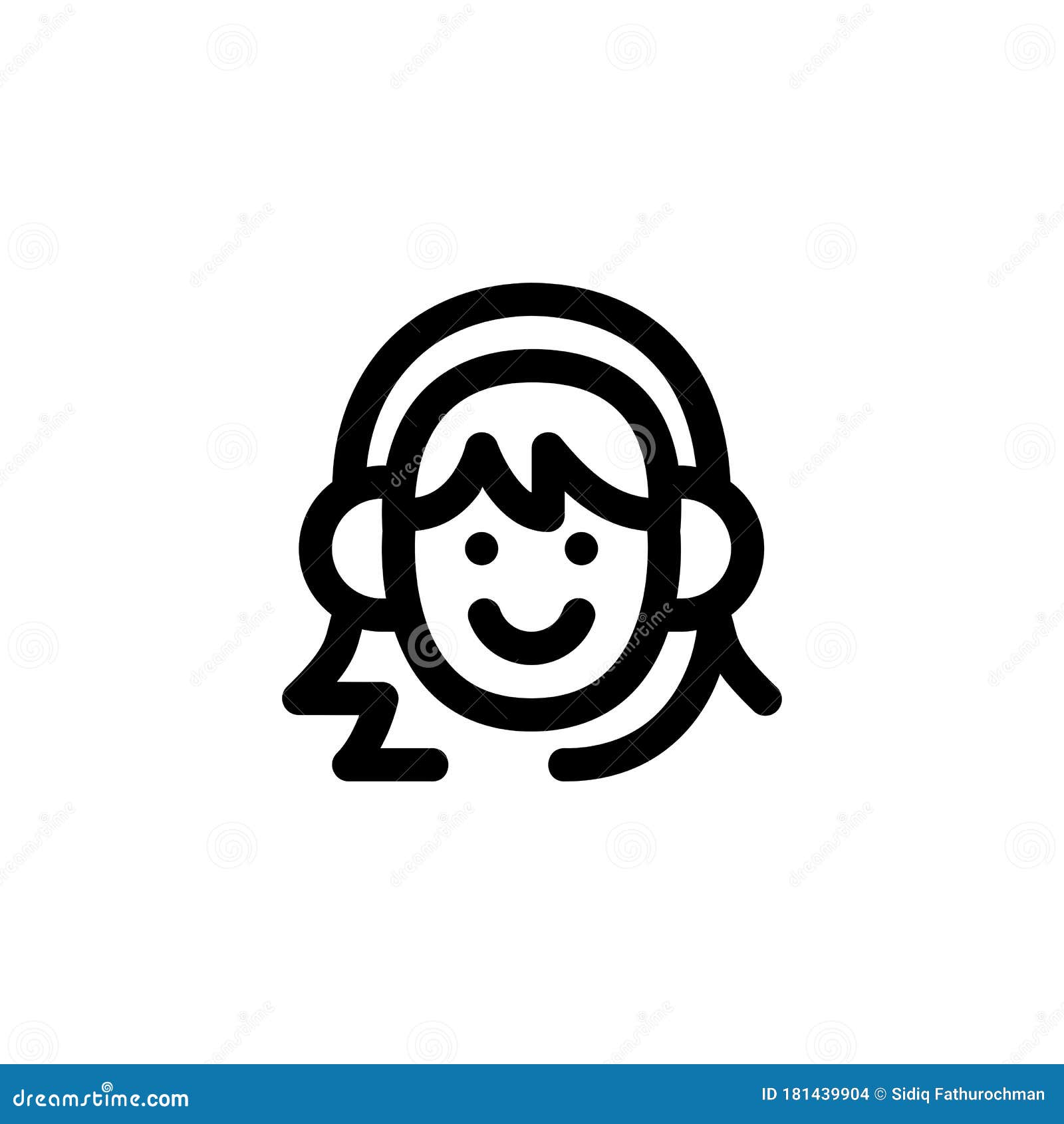 Customer Service Avatar Icon Stock Vector - Illustration of corporate ...
