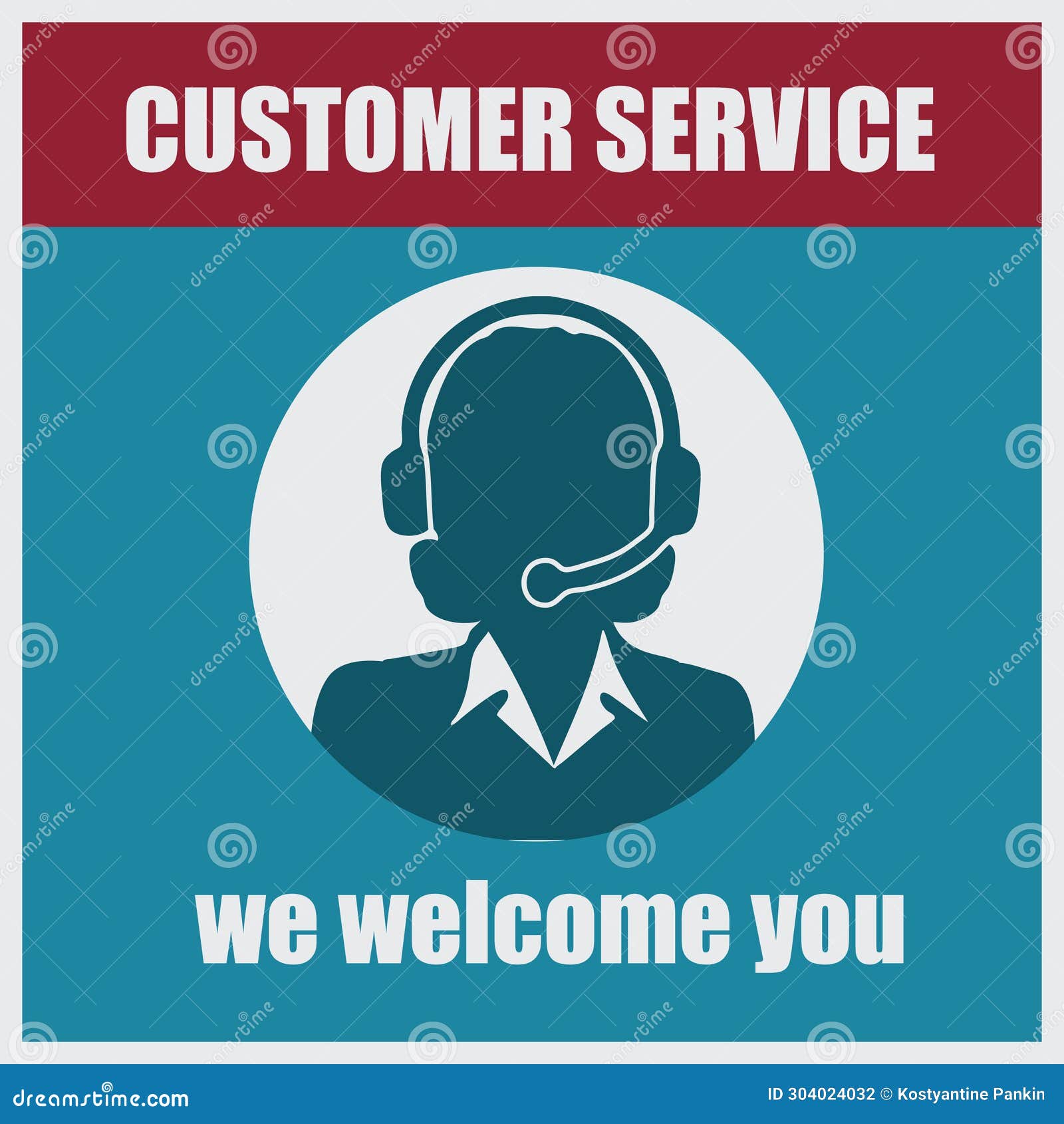 Customer Service banner stock vector. Illustration of vector - 304024032