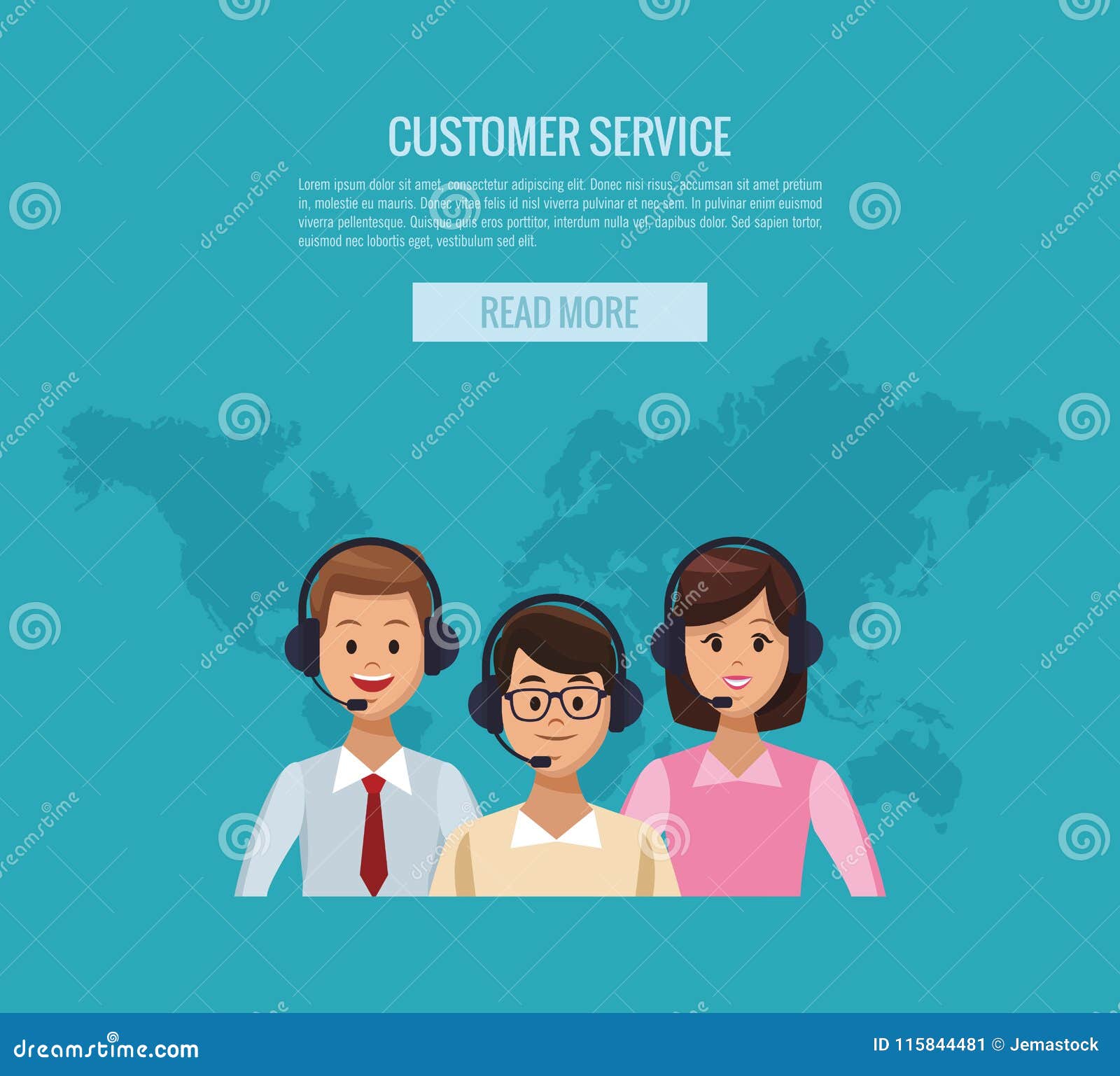 Customer service banner stock vector. Illustration of consultant ...