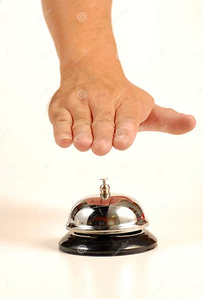 Customer service bell stock image. Image of front, silver - 6907379