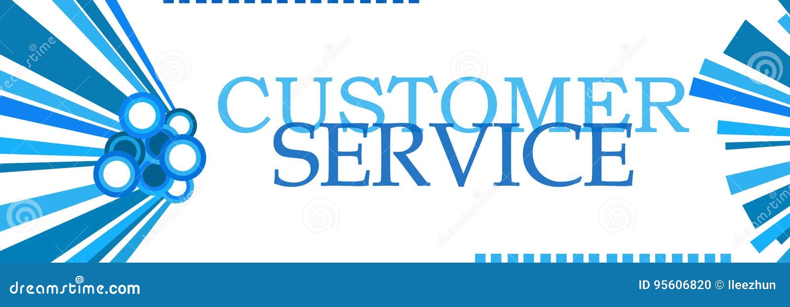 Customer Service Blue Graphics Horizontal Stock Illustration ...