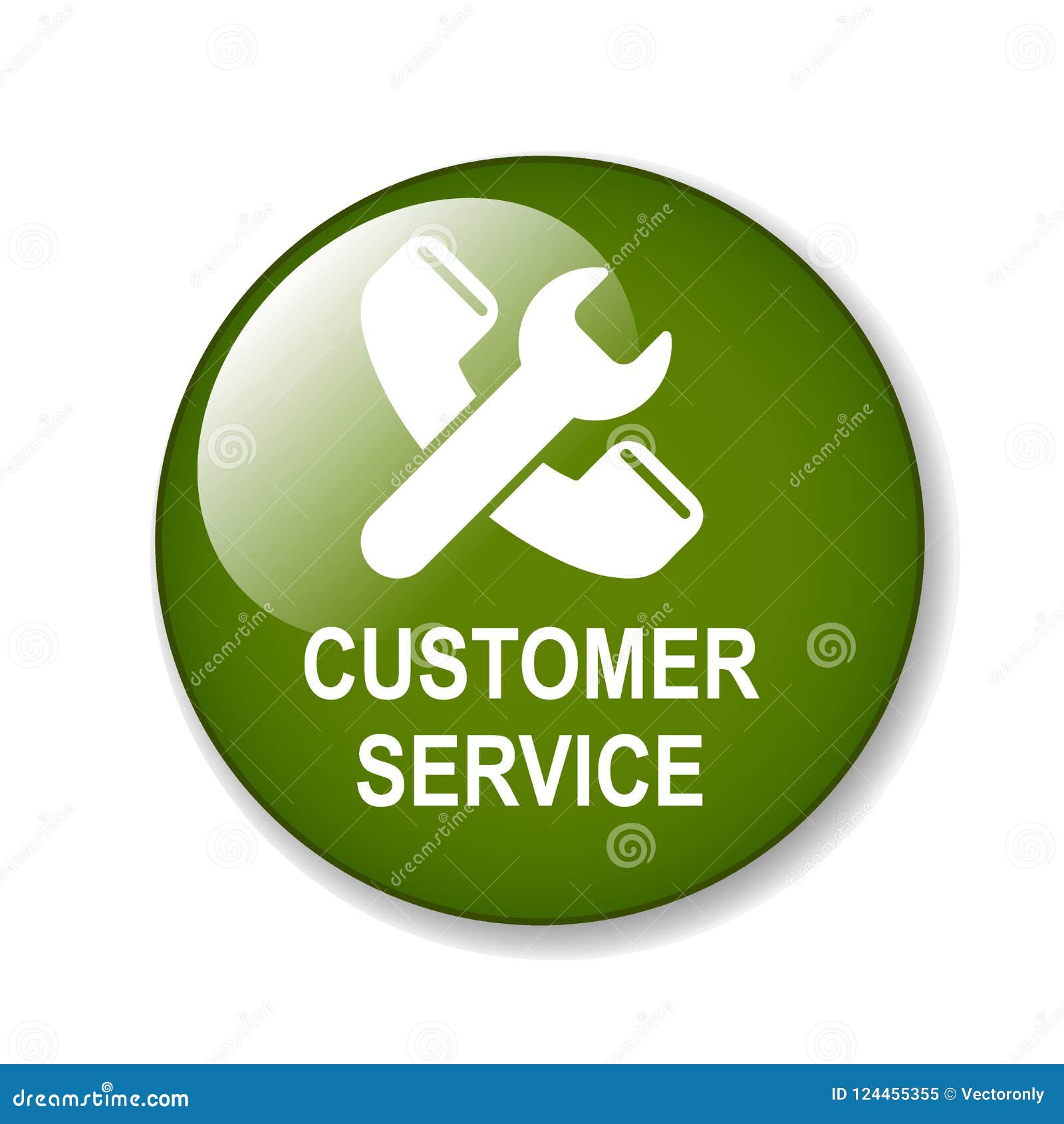 Customer service button stock illustration. Illustration of diagnostics ...