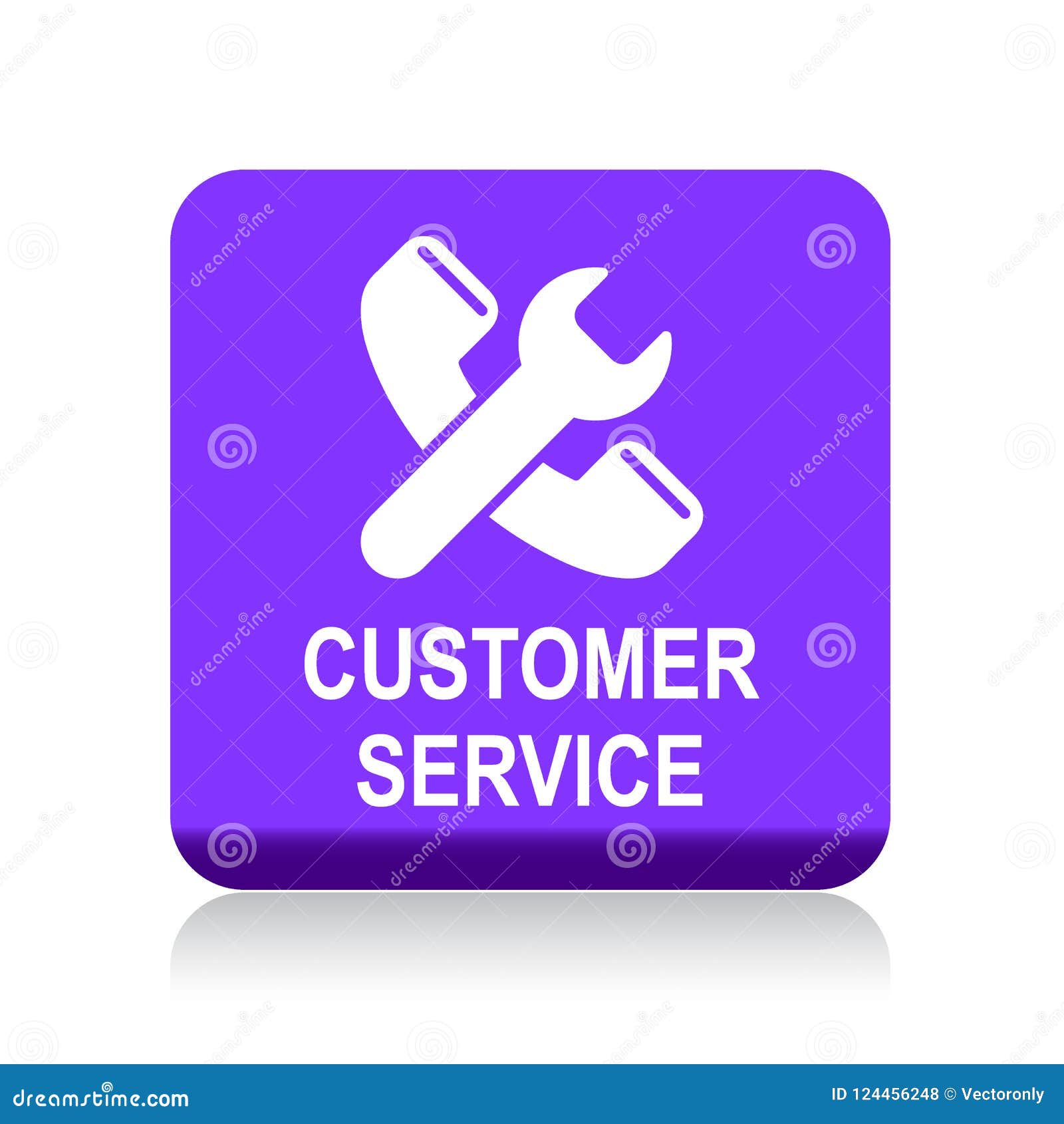Customer service button stock illustration. Illustration of button ...