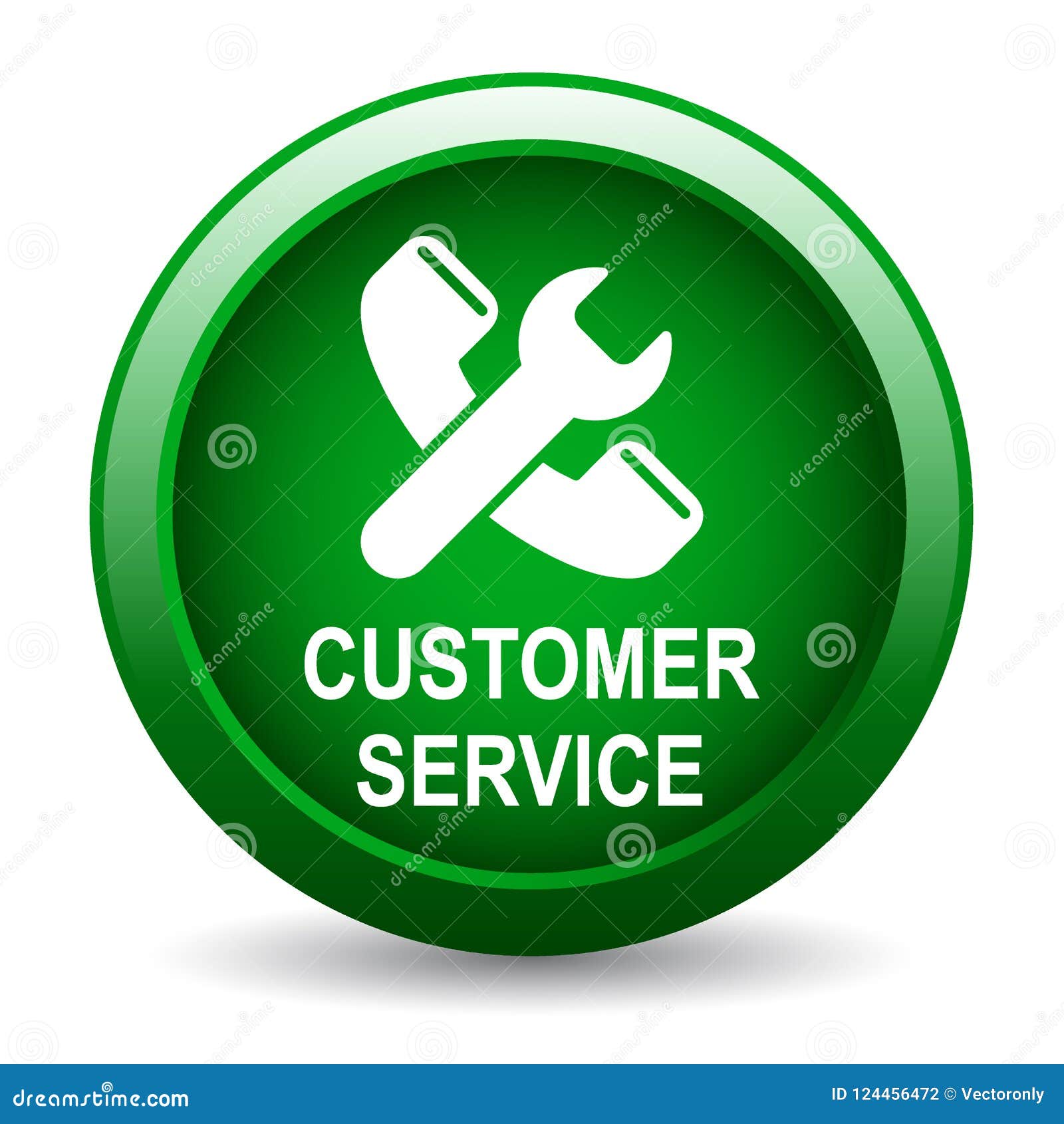 Customer service button stock illustration. Illustration of discount ...