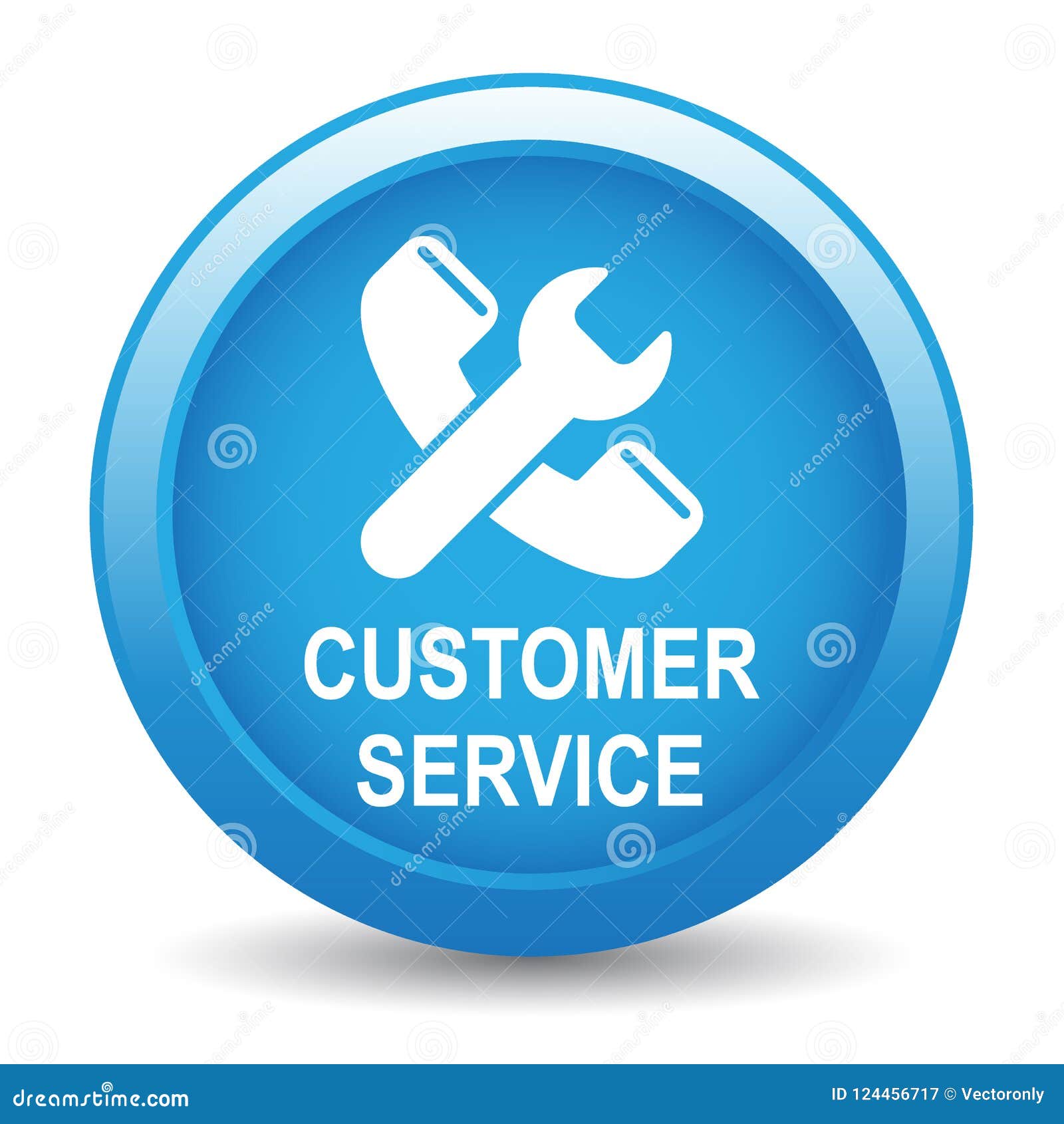 Customer service button stock illustration. Illustration of business ...