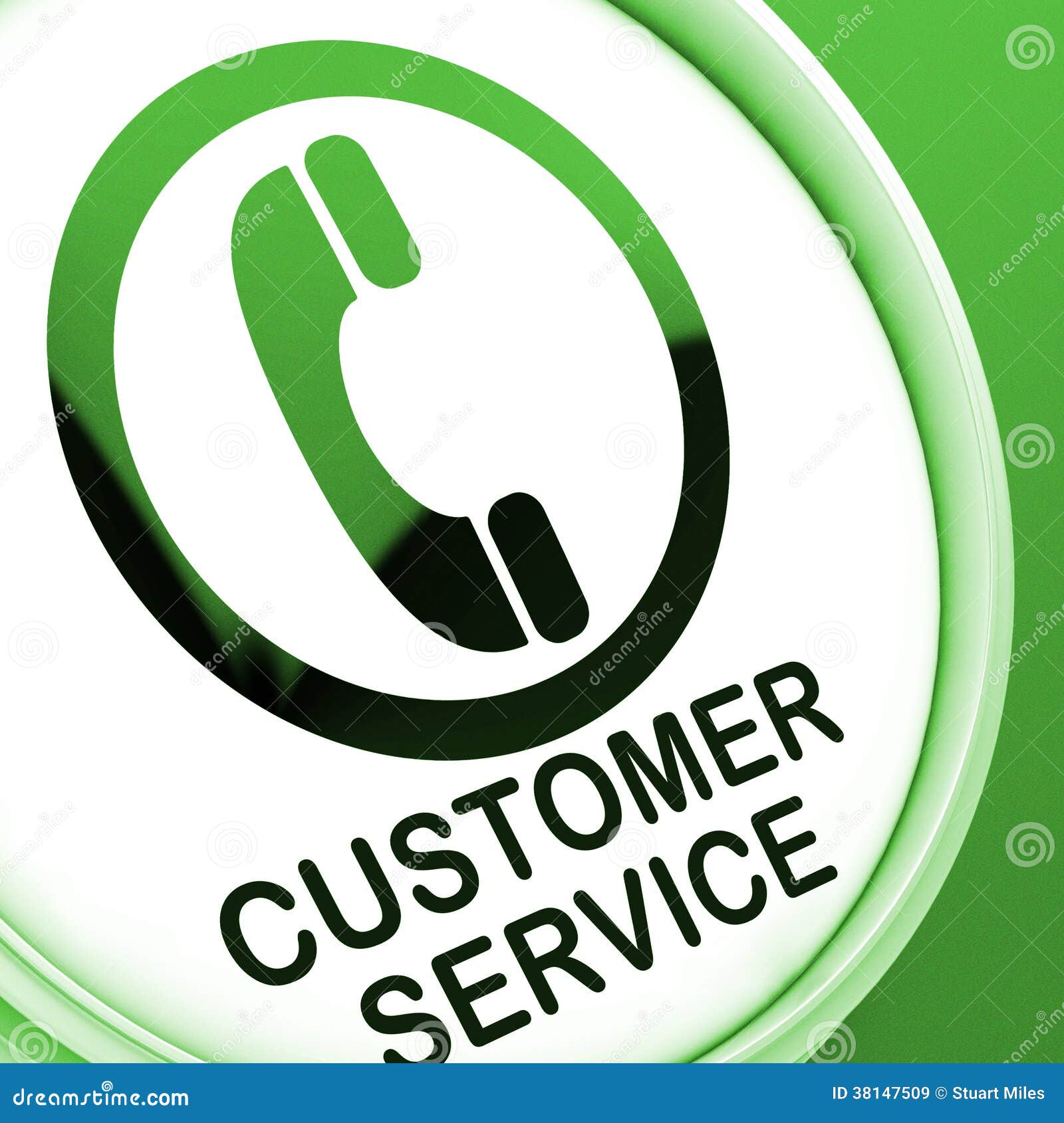 Customer Service Button Means Call for Help Stock Illustration ...