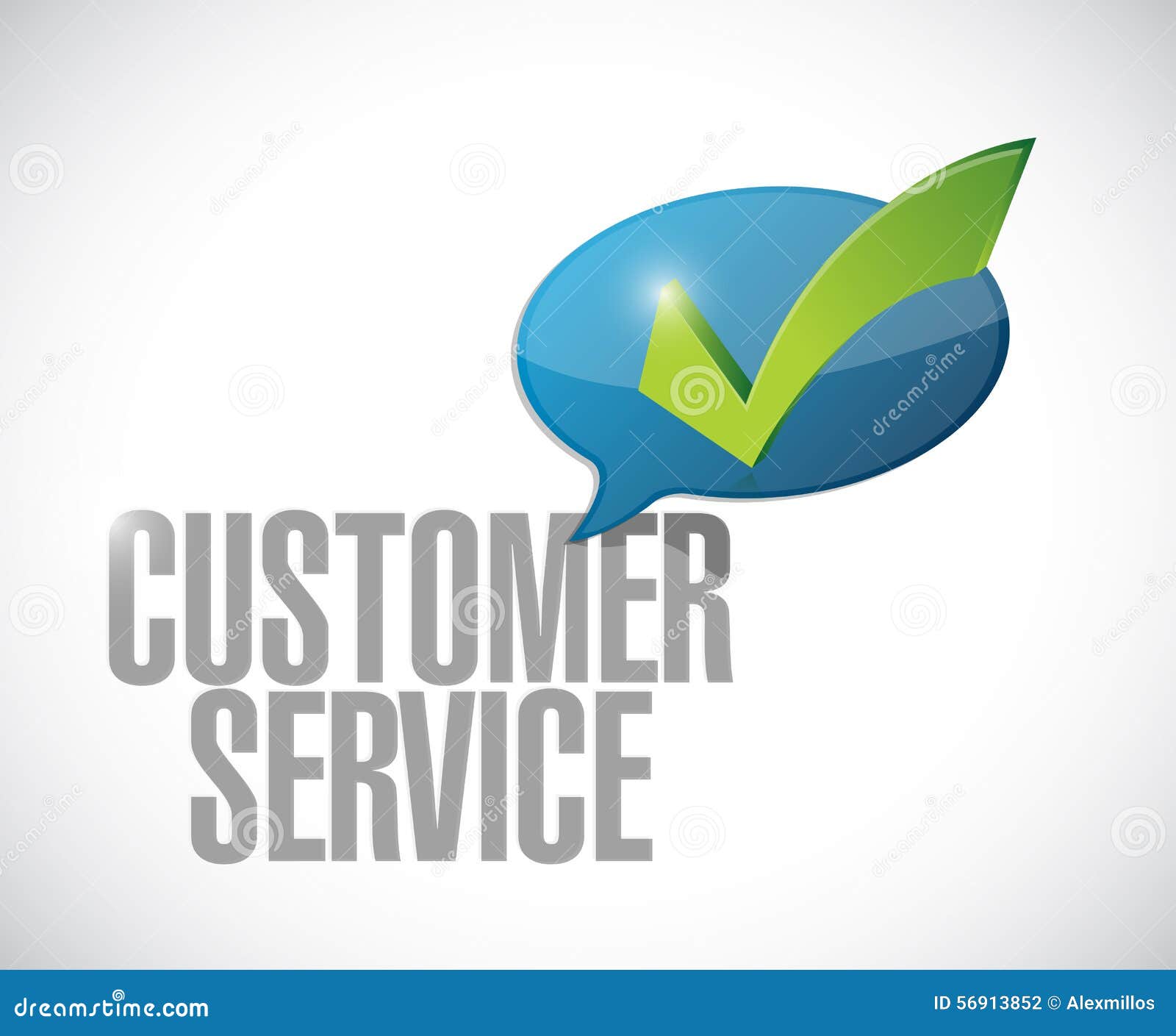 Customer Service Check Mark Message Illustration Stock Illustration ...