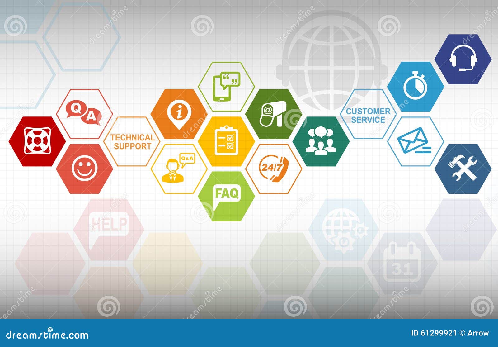 Customer Service Communication Background Stock Illustration - Image ...