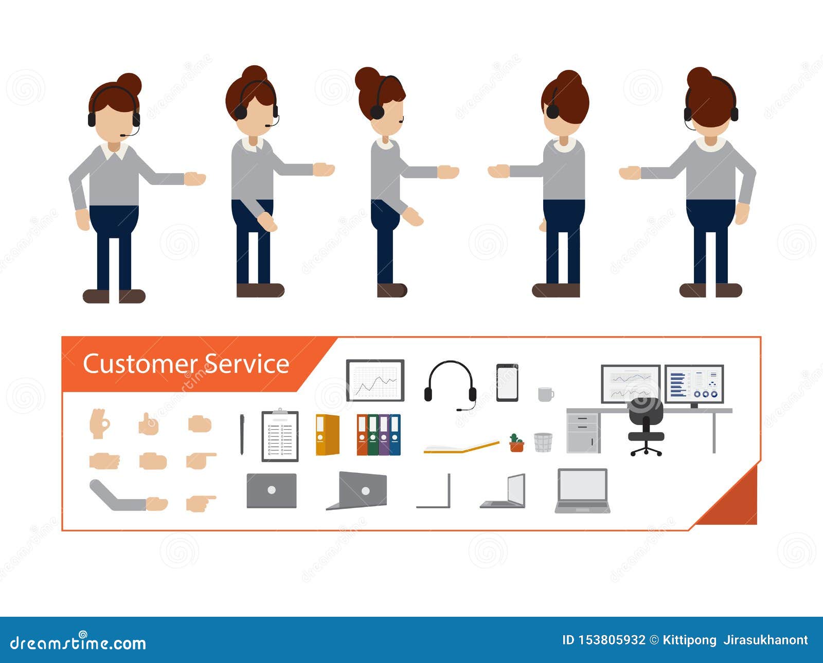 Customer service concept stock illustration. Illustration of chat ...