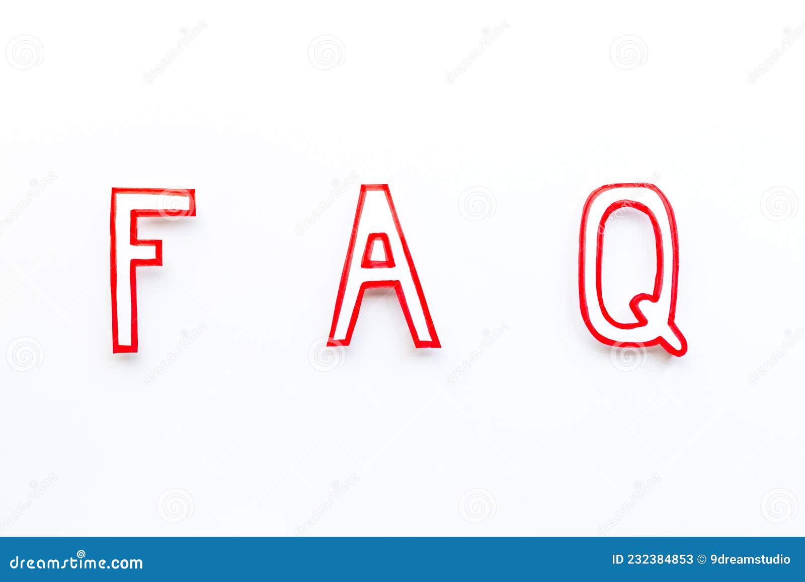 Customer Service Concept with Faq Frequently Asked Questions Tex Stock ...