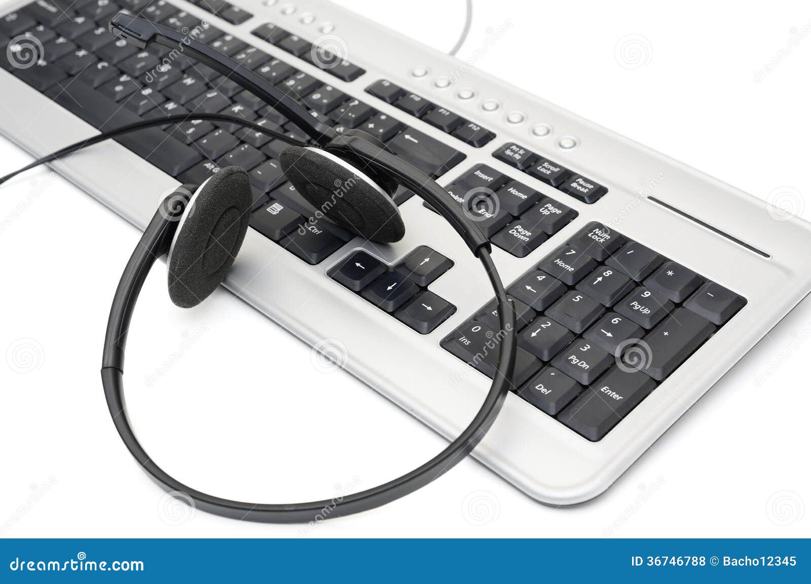 Customer Service Concept with Keyboard and Headset Stock Photo - Image ...
