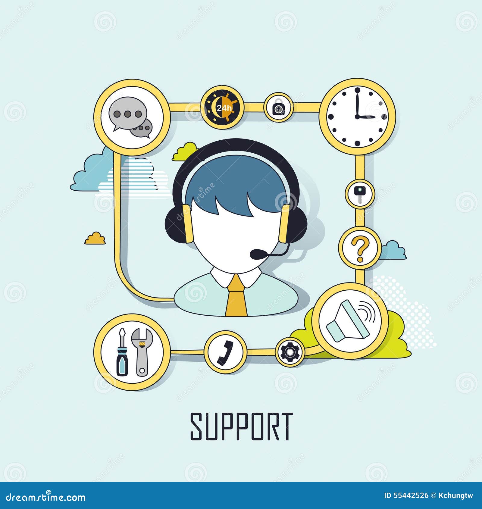 Customer service concept stock vector. Illustration of creative - 55442526