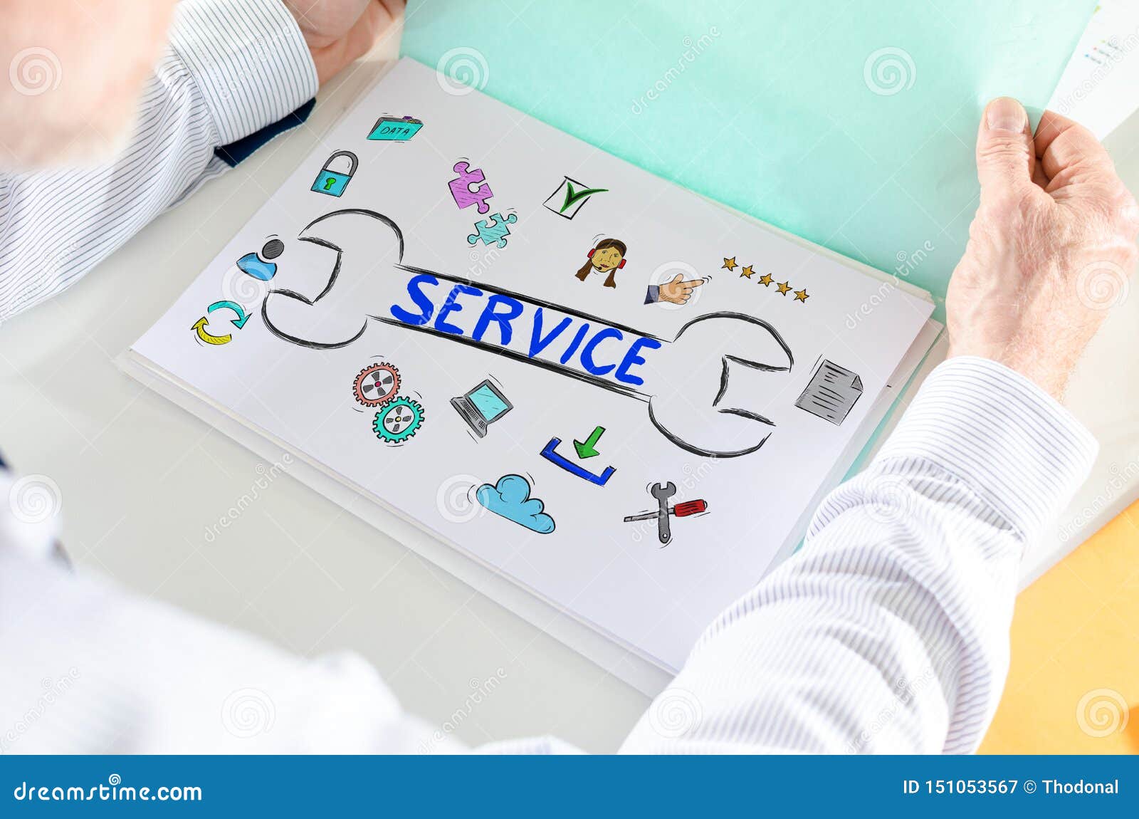 Customer Service Concept on a Paper Stock Image - Image of paper, help ...