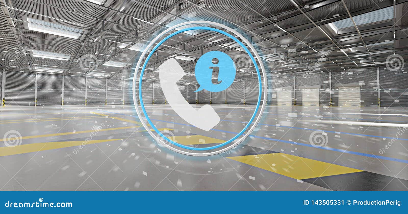 Customer Service Concept on a Warehouse Background 3d Rendering Stock ...