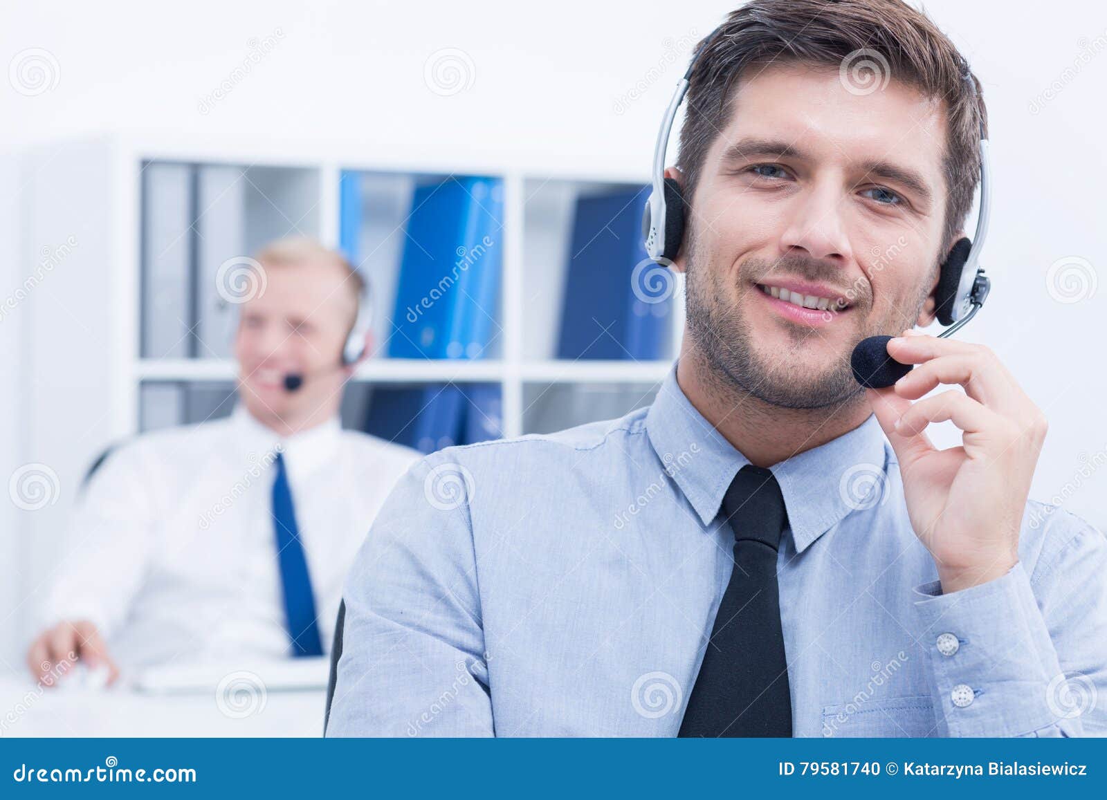 Customer Service Consultant Wearing Headset Stock Photo - Image of ...