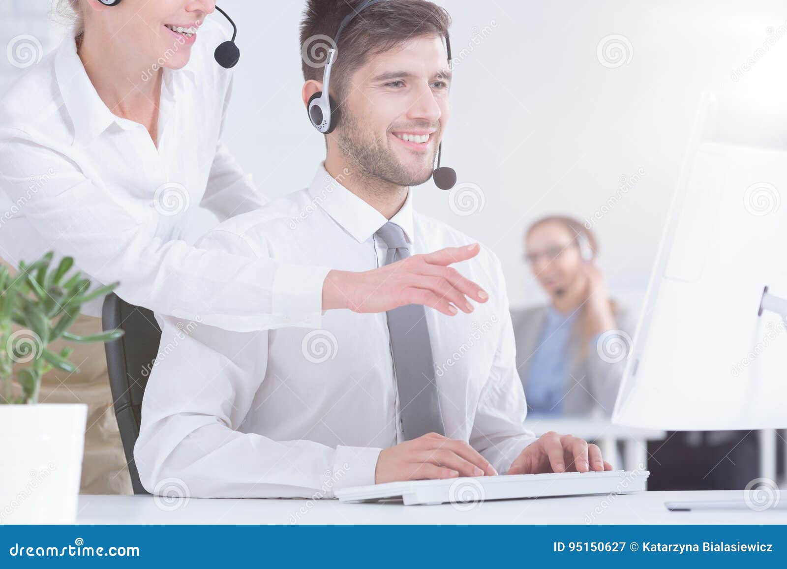 Customer Service Consultant Stock Image - Image of smiling, company ...