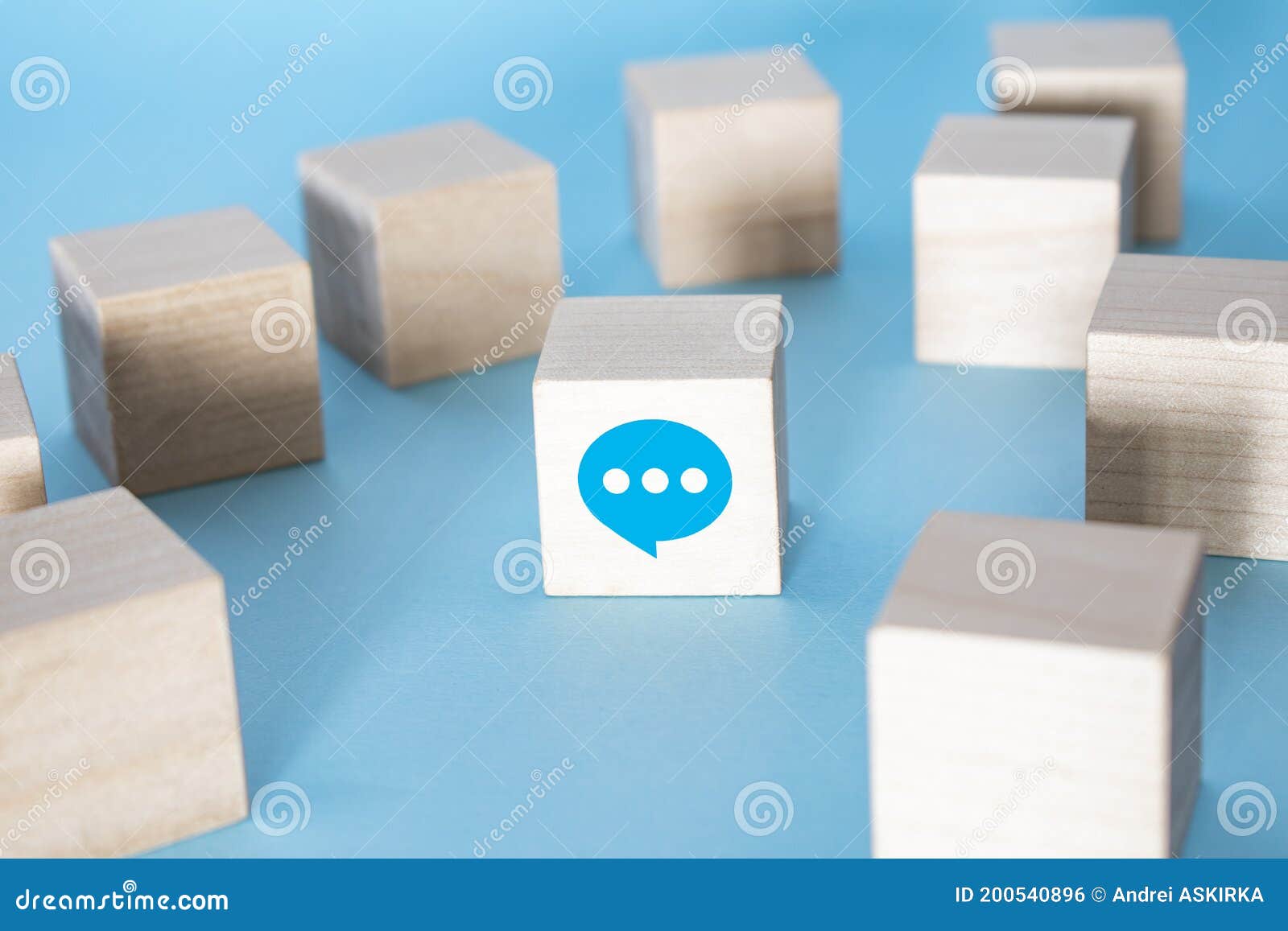Customer Service Contact Us Icon on the Cube Wood Keyboard Stock Photo ...