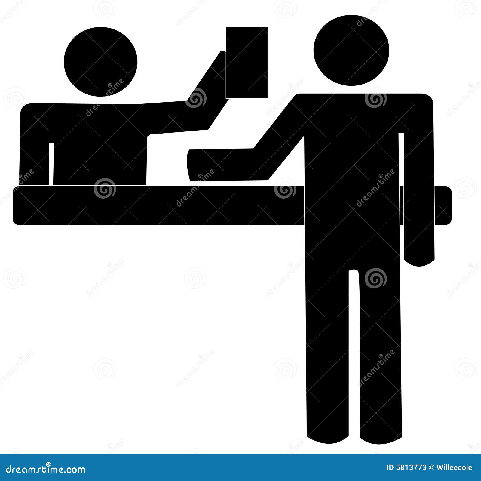 Customer service counter stock vector. Illustration of question - 5813773