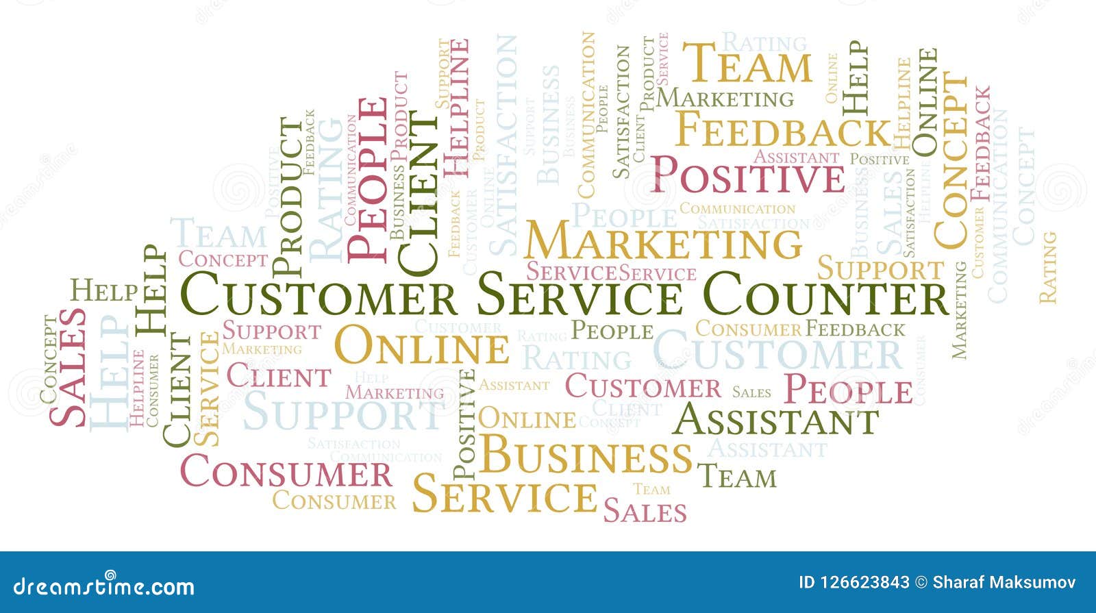 Customer Service Counter Word Cloud. Stock Illustration - Illustration ...