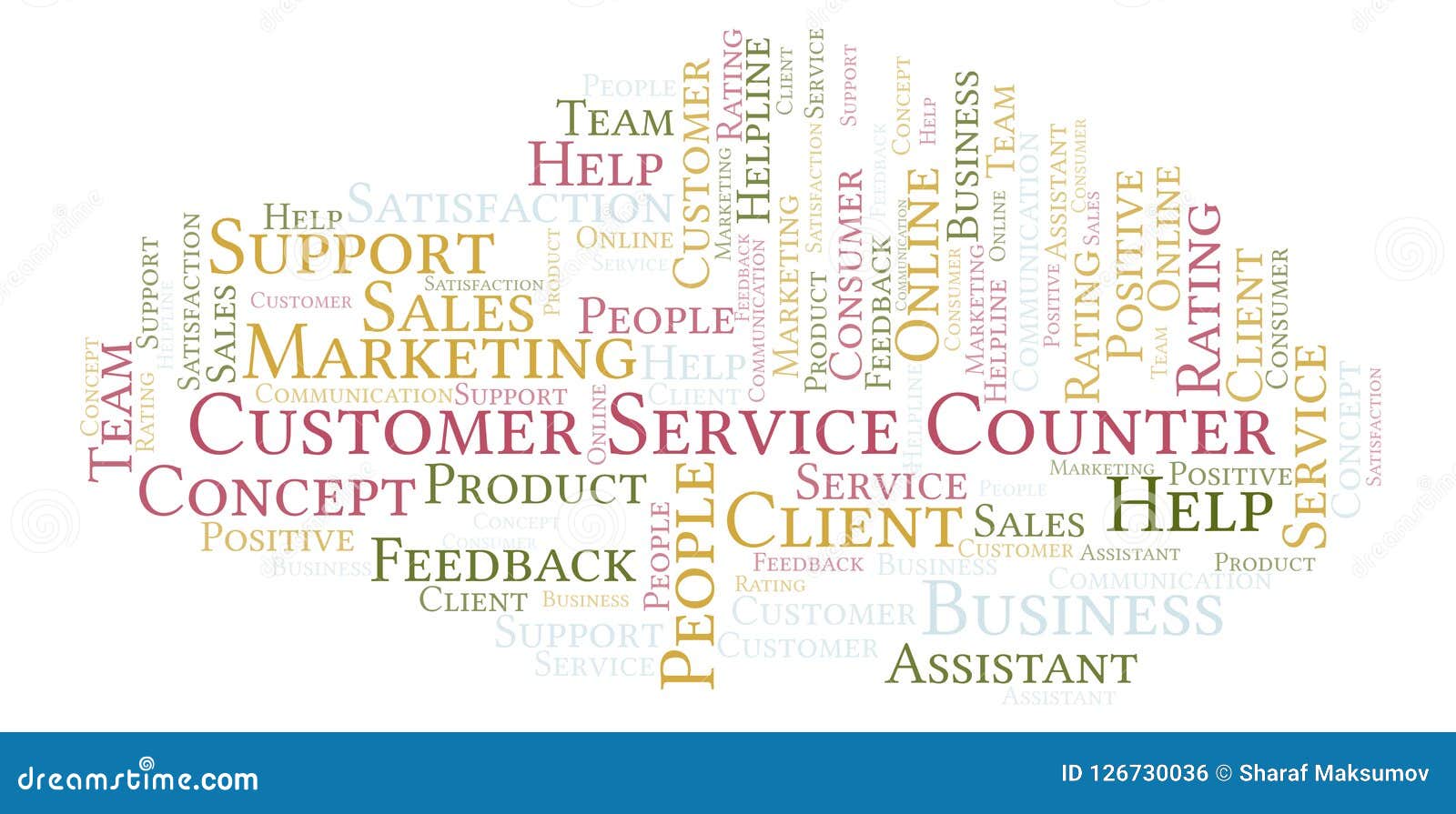 Customer Service Counter Word Cloud. Stock Illustration - Illustration ...