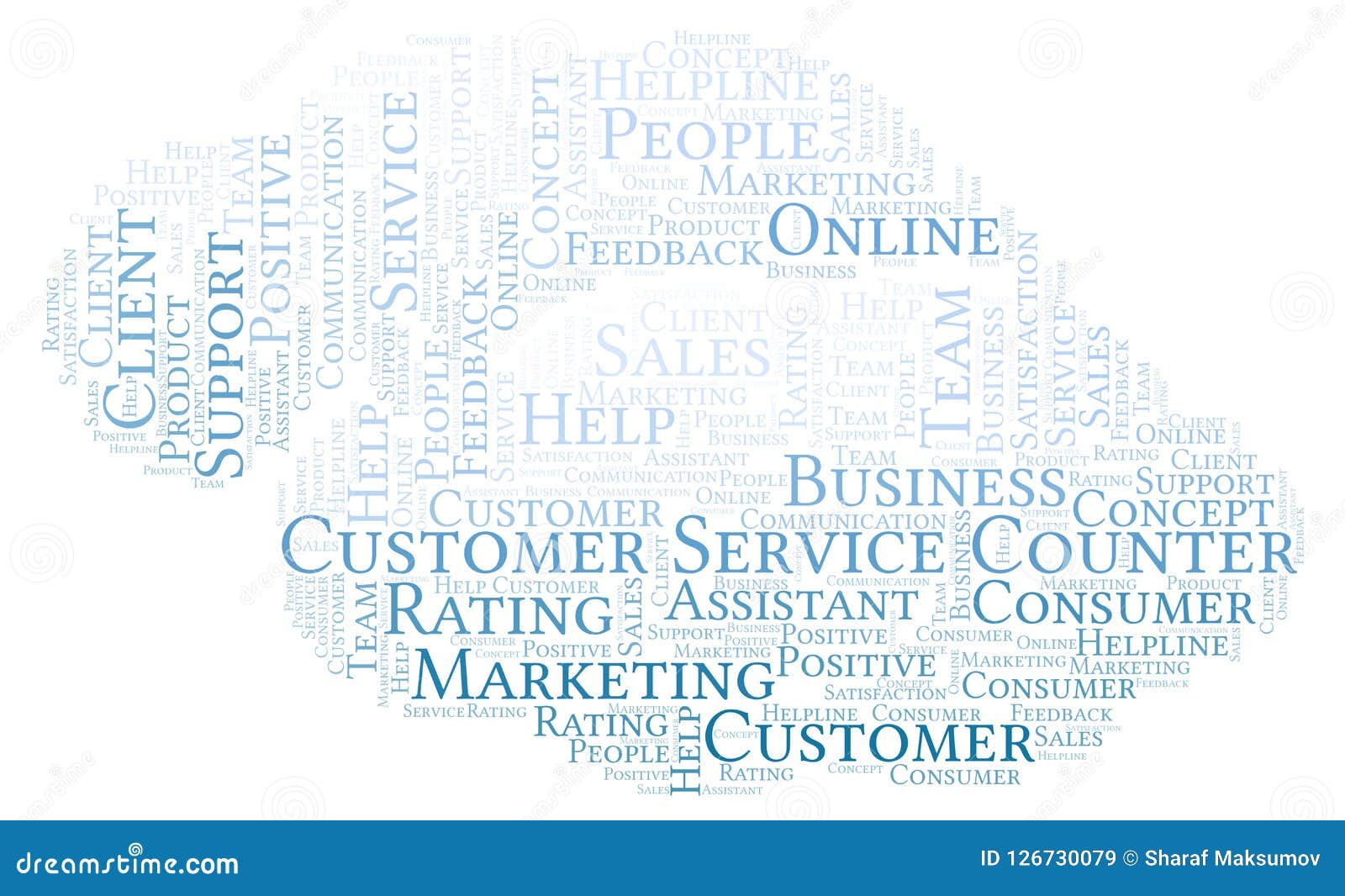 Customer Service Counter Word Cloud. Stock Illustration - Illustration ...
