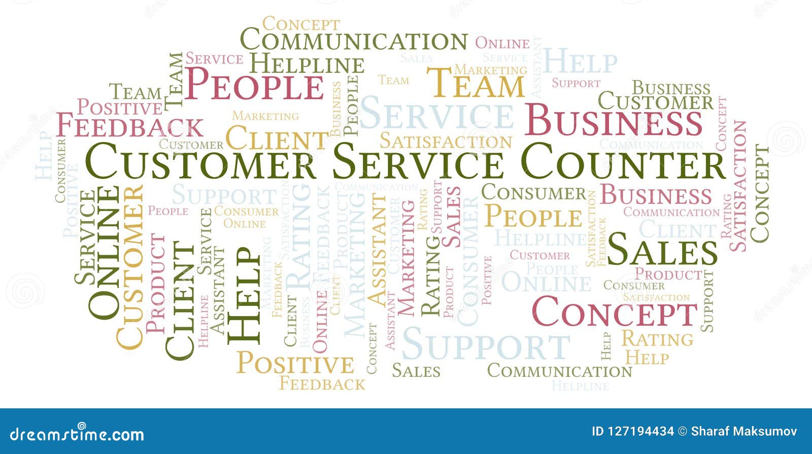 Customer Service Counter Word Cloud. Stock Illustration - Illustration ...