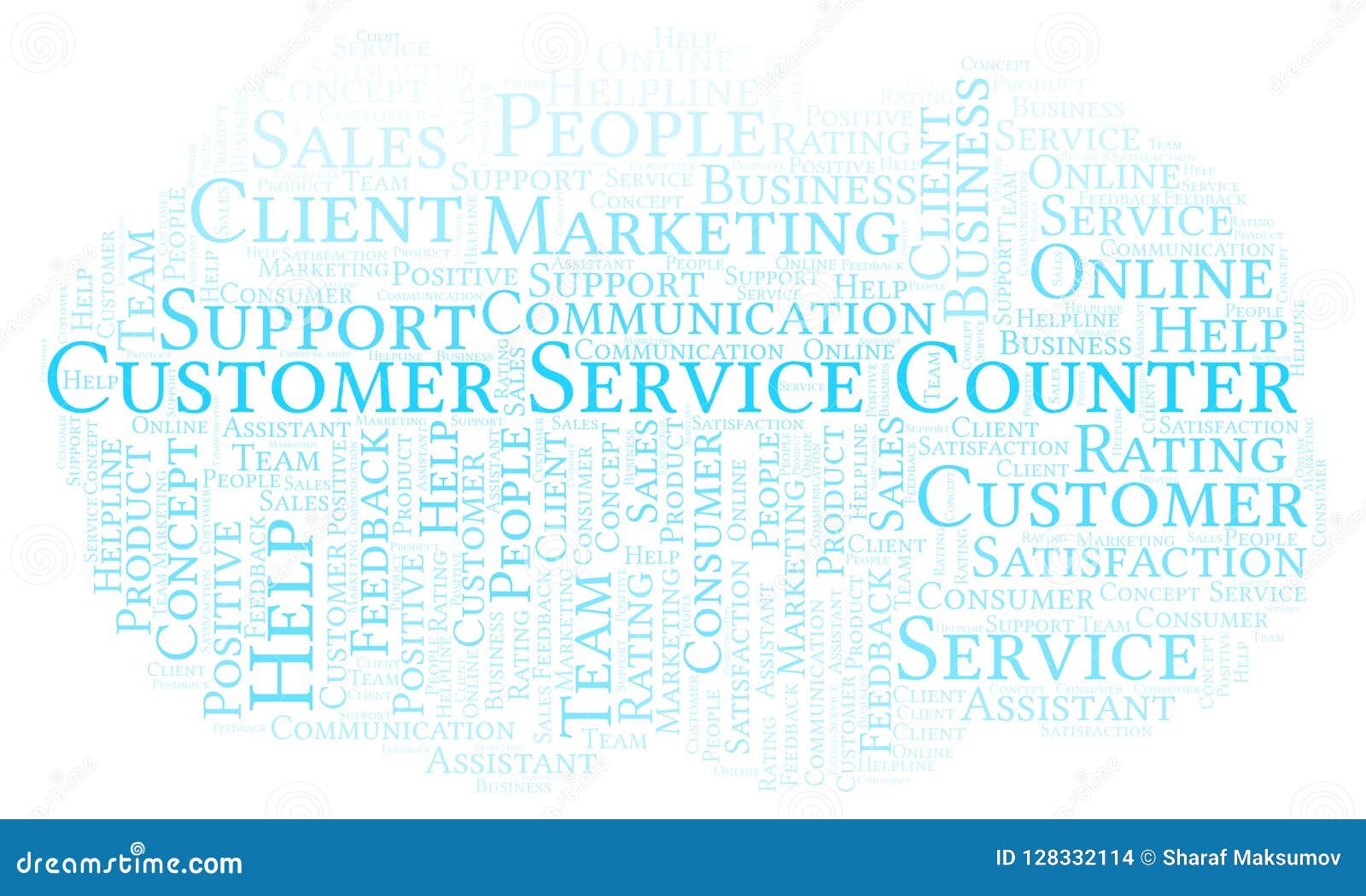 Customer Service Counter Word Cloud. Stock Illustration - Illustration ...