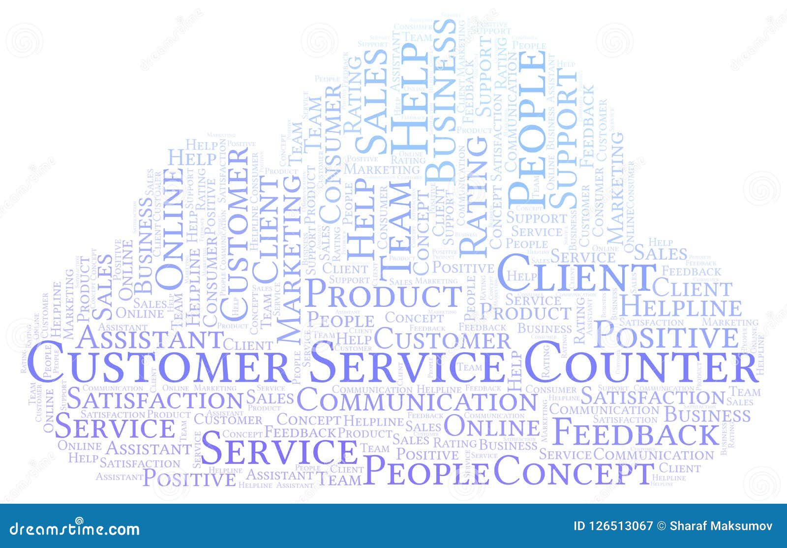 Customer Service Counter Word Cloud. Stock Illustration - Illustration ...